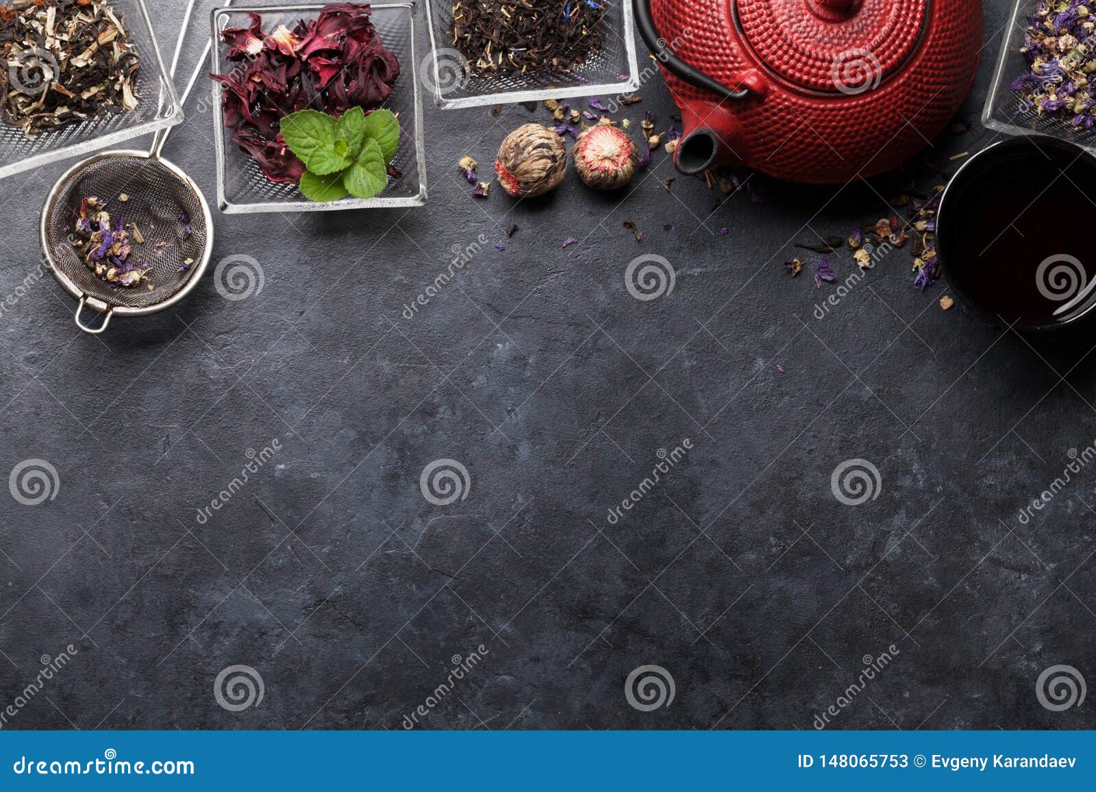 Set of Herbal and Fruit Dry Teas Stock Image - Image of ceylon ...