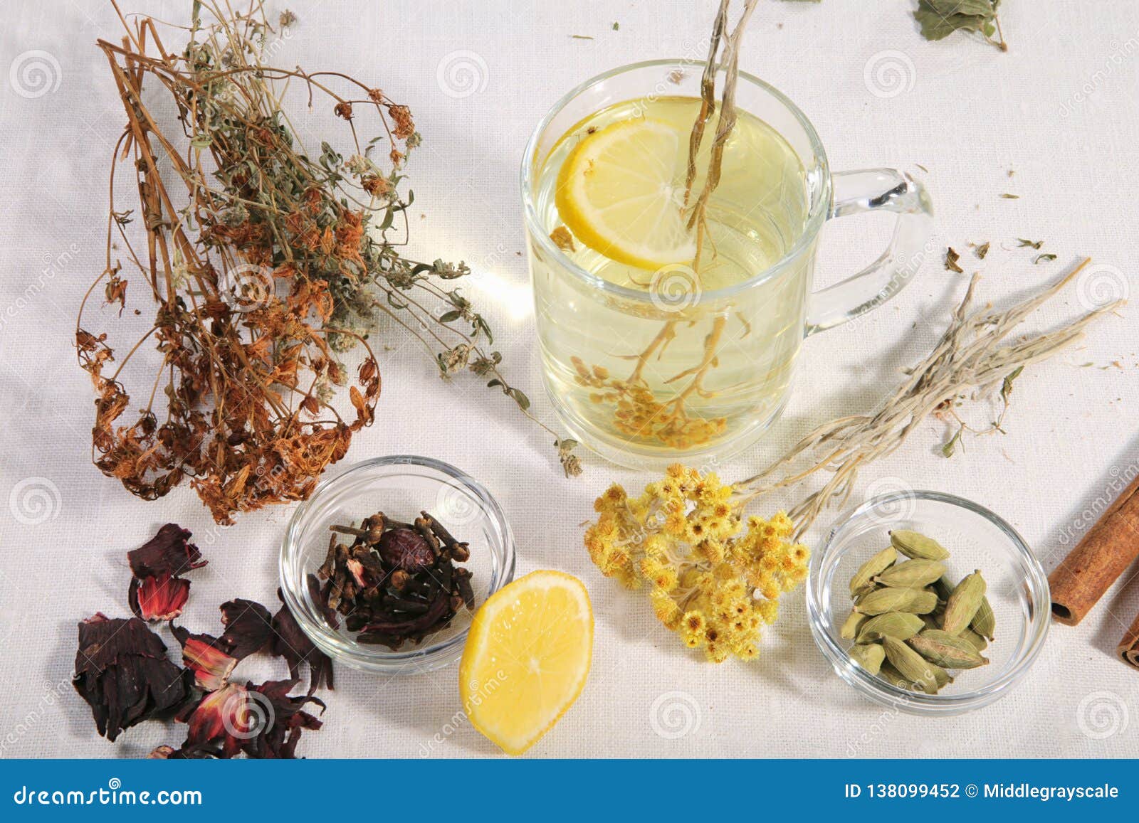 A Set of Herbs from Traditional Medicine Stock Photo - Image of ...