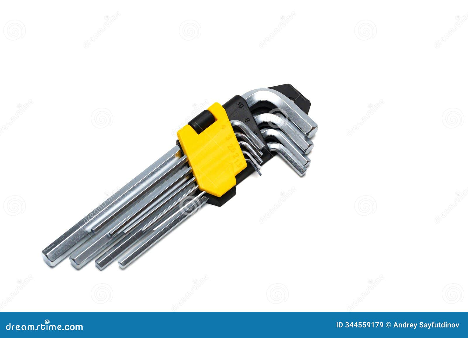 Set of Hex Imbus Keys Made of Durable Steel with Tempering on a White ...