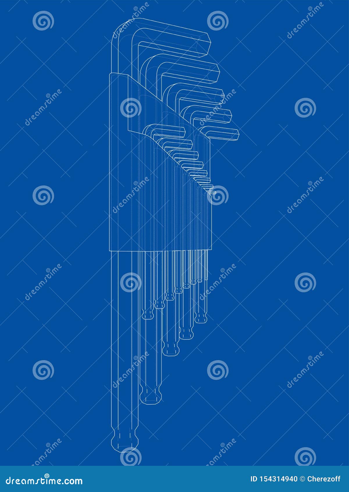 Set of Hexagon Tools. Vector Stock Vector - Illustration of isolated ...