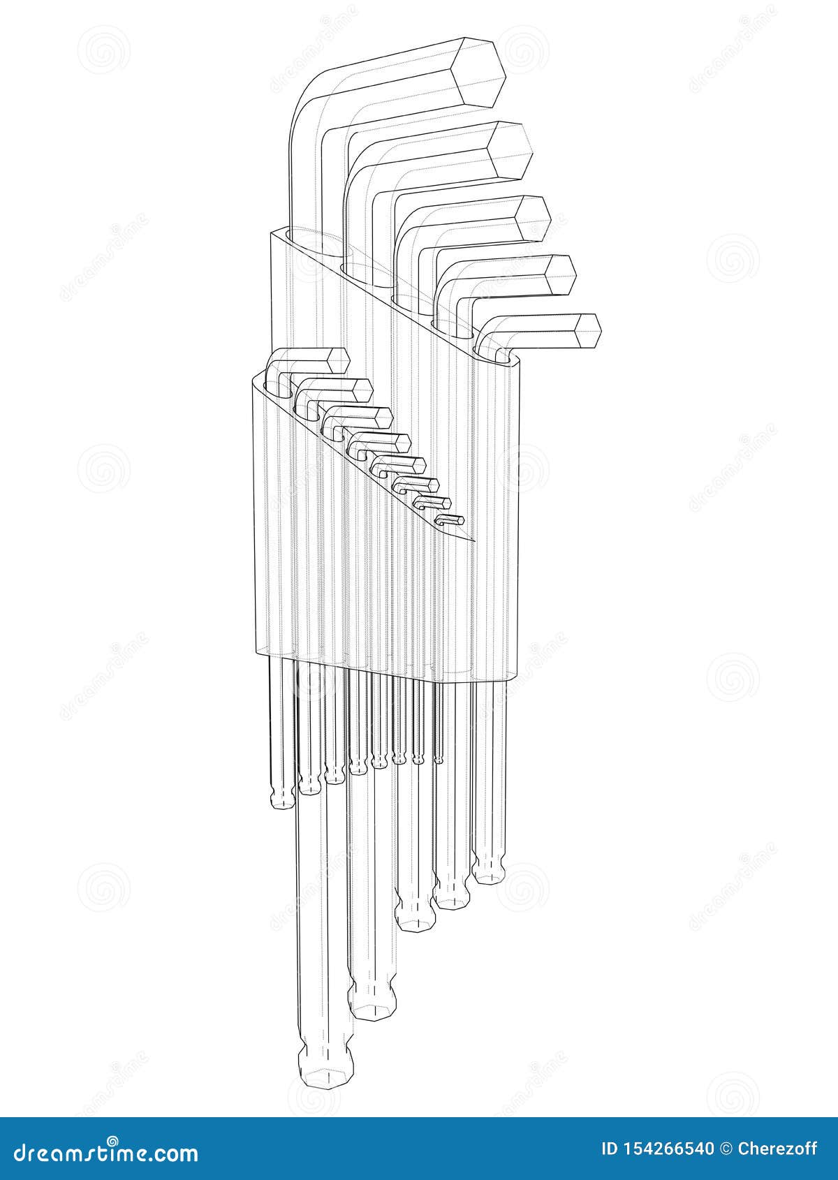 Set of Hexagon Tools. Vector Stock Vector - Illustration of object ...