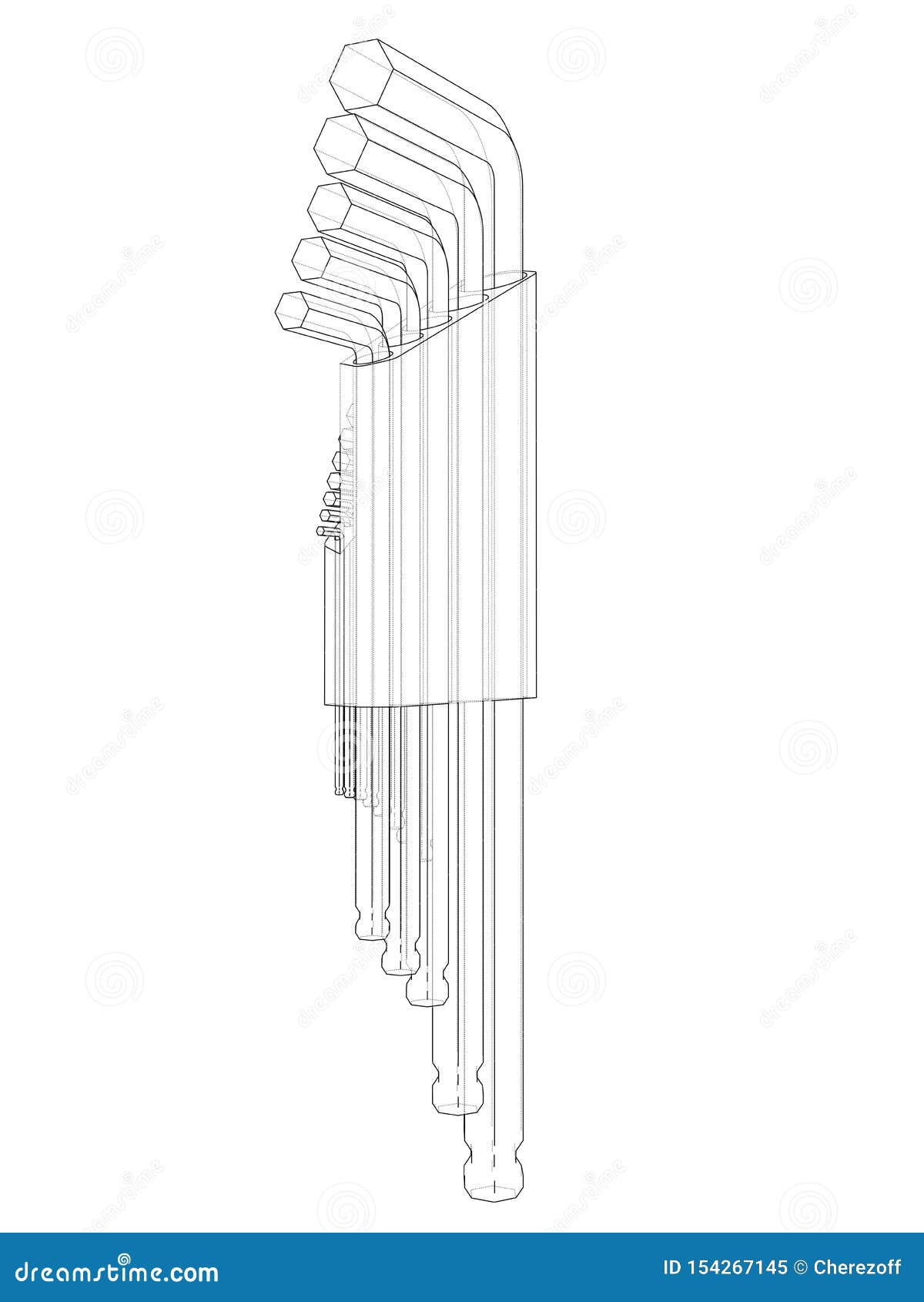 Set of Hexagon Tools. Vector Stock Vector - Illustration of service ...
