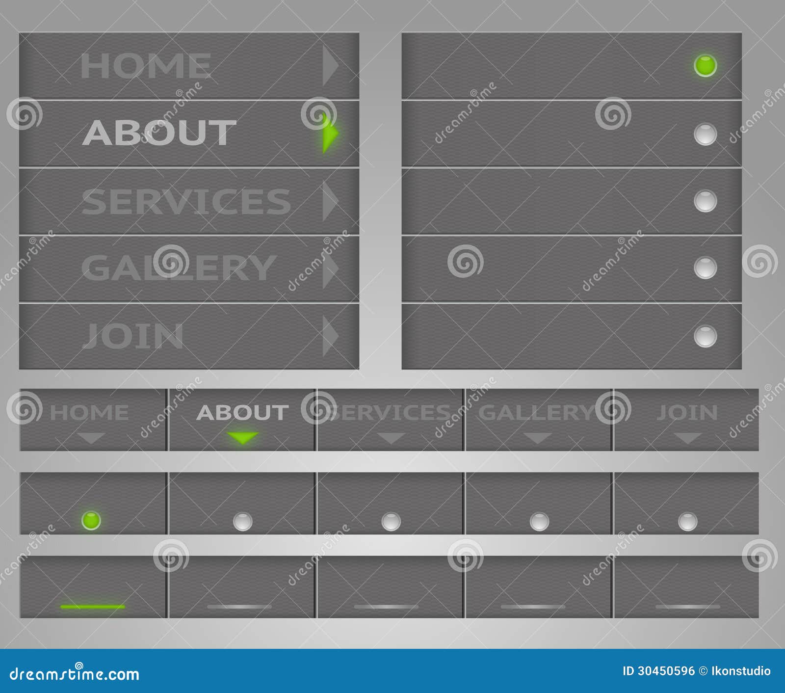 Set of Hi-Tech Carbon Site Menus Stock Vector - Illustration of ...