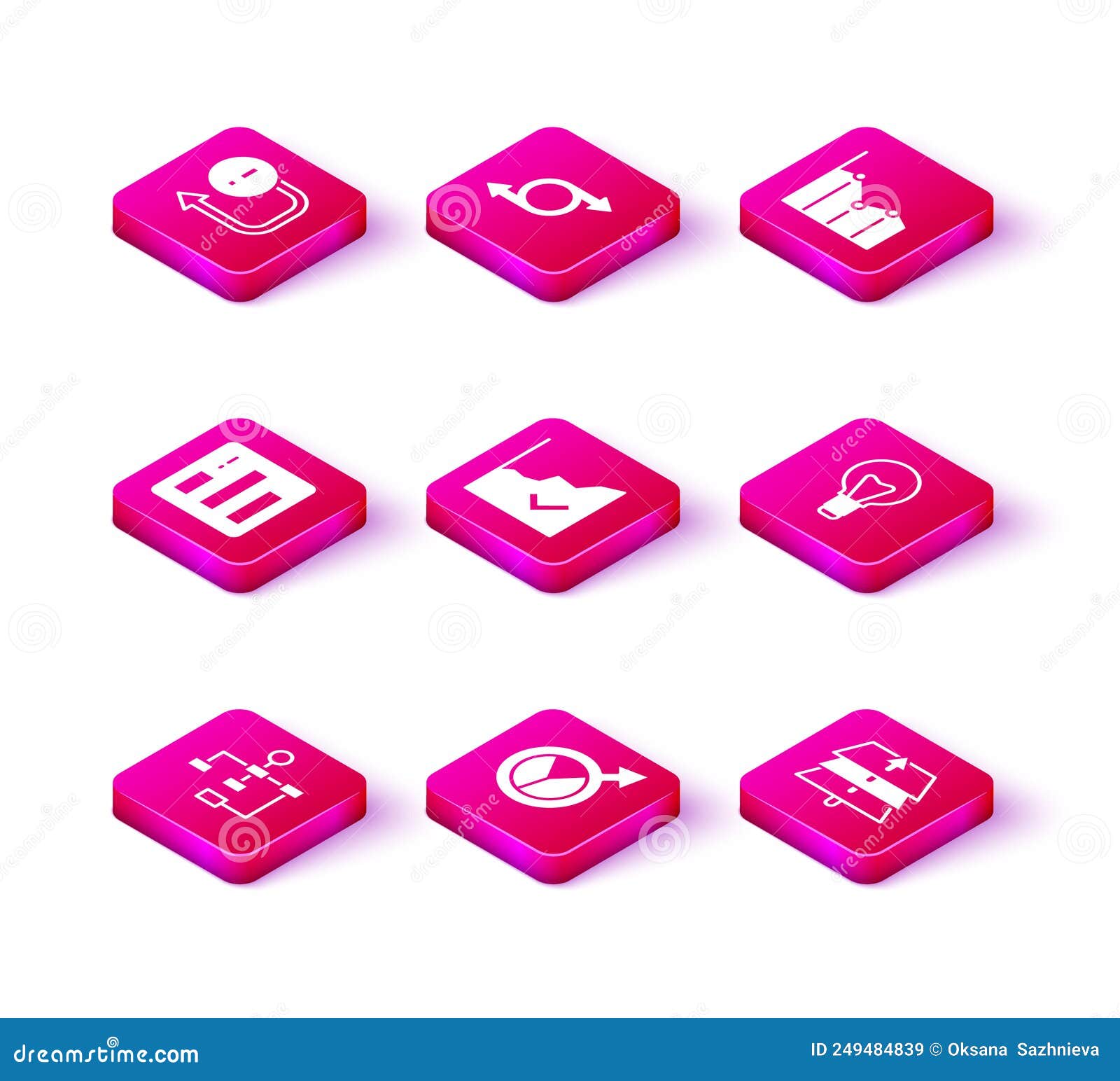 Set Hierarchy Organogram Chart, Financial Growth, Pie Infographic ...