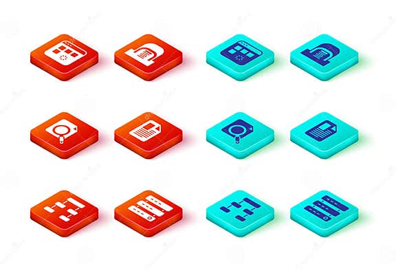 Set Hierarchy Organogram Chart Server Data Web Hosting Search Concept With Folder File 5563