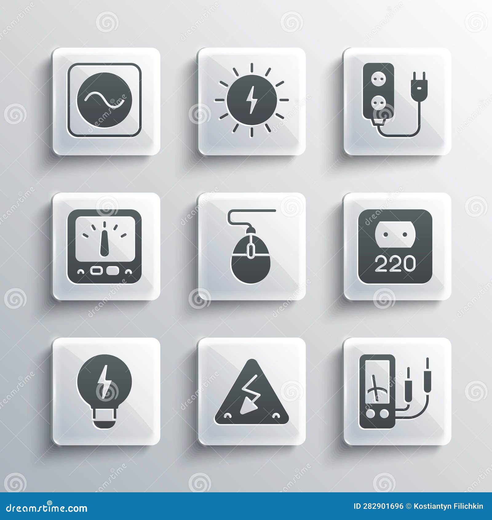 Voltage Ampere Meter Tester Icon. Simple Element Illustration. Voltage ...