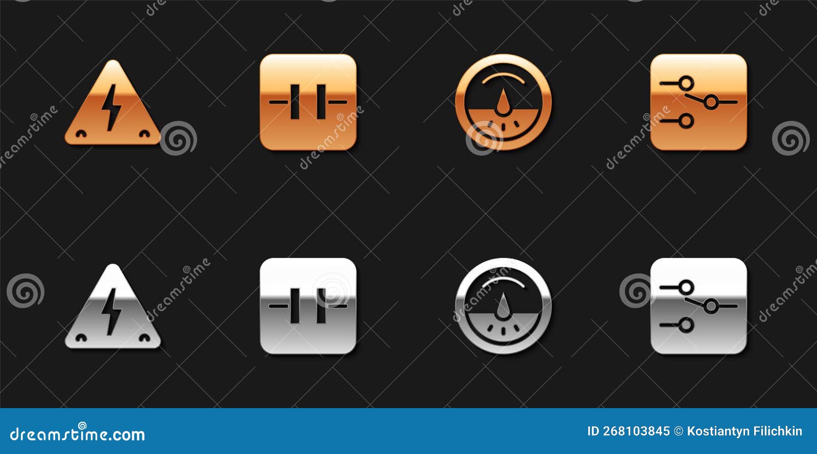 Set High Voltage, Electrolytic Capacitor, Electric Meter and Switch in ...