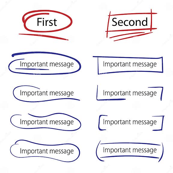 Highlighter elements stock illustration. Illustration of direction ...