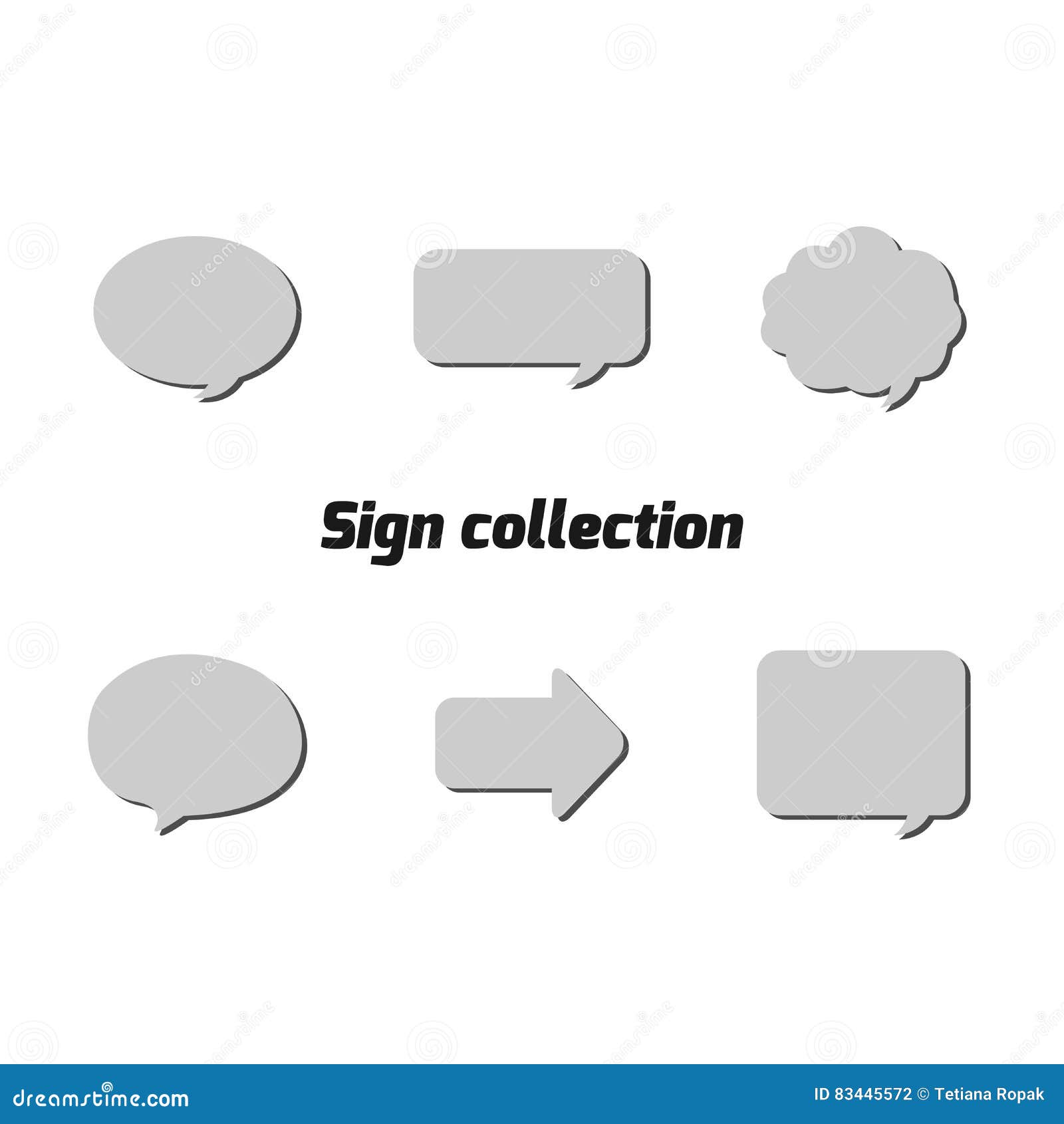 Set of Highlighter Speech Bubbles, Marks and Pointers.Collection of ...