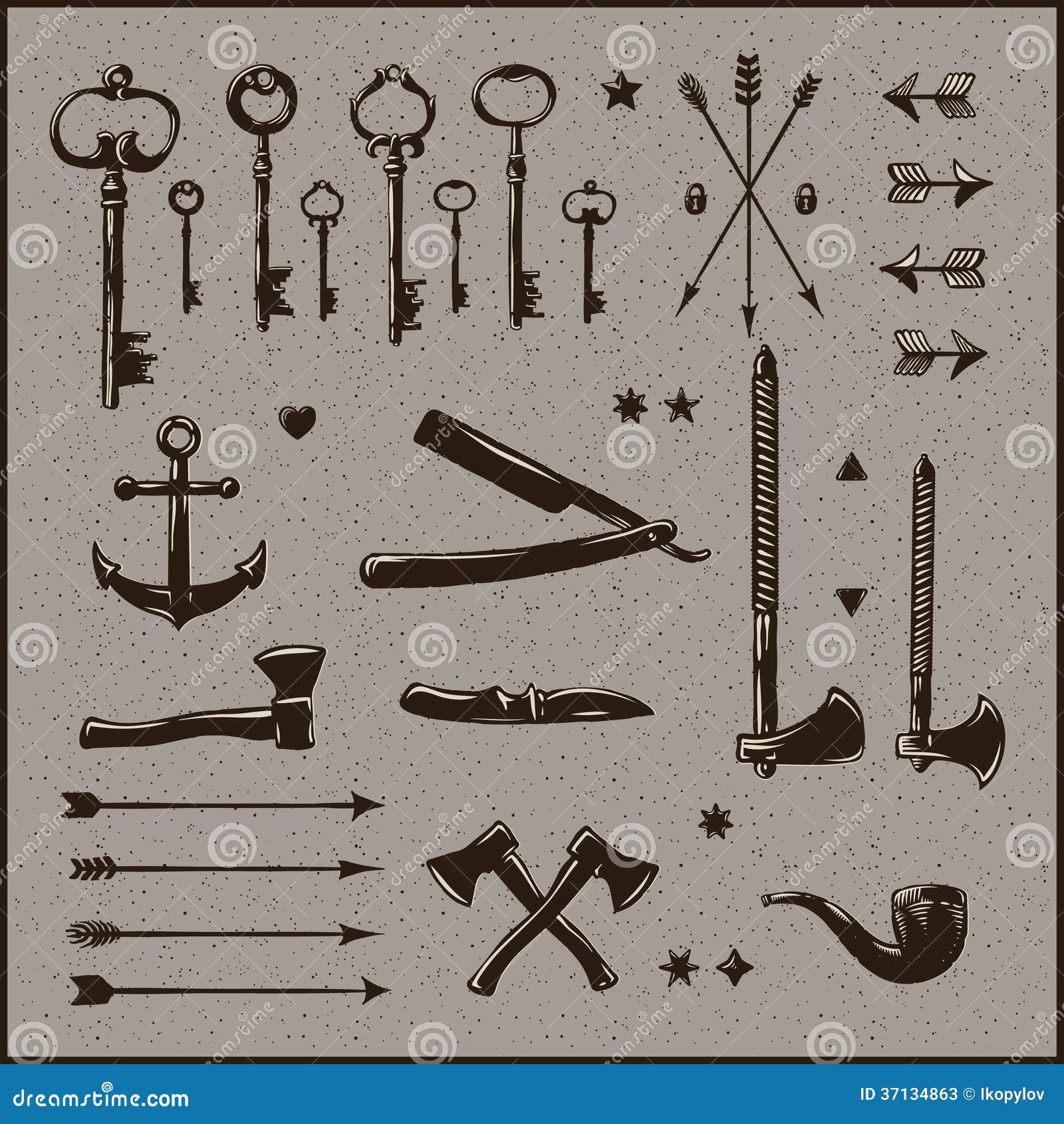 Set of Hipster Vintage Design Elements Stock Vector - Illustration of ... Set of Hipster Vintage Design Elements Stock Vector - Illustration of ...