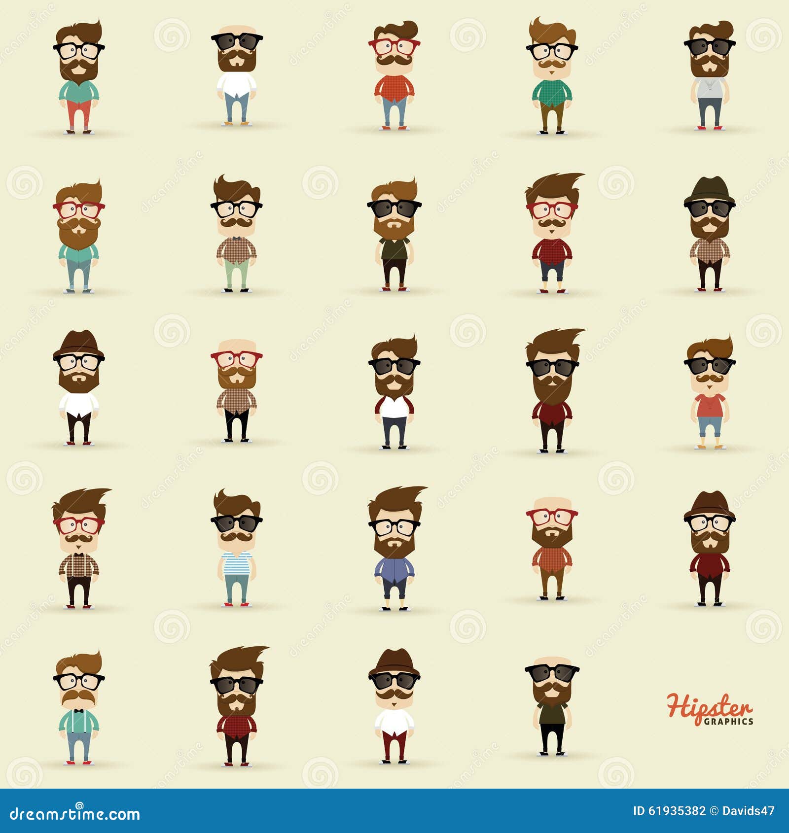 Set of Hipsters stock illustration. Illustration of accessory - 61935382