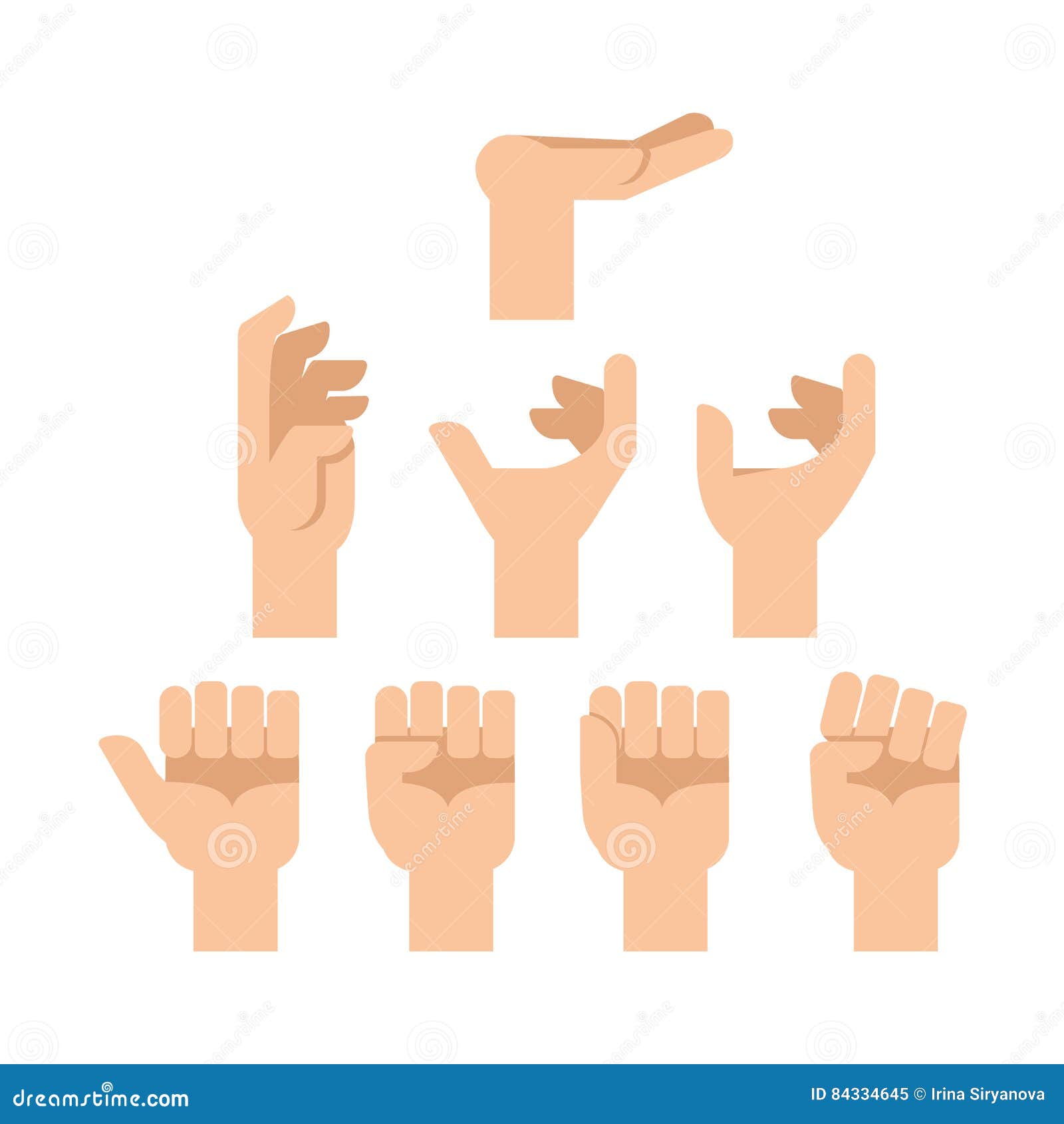 Set of Holding Hands. Vector Collection Stock Vector - Illustration of ...