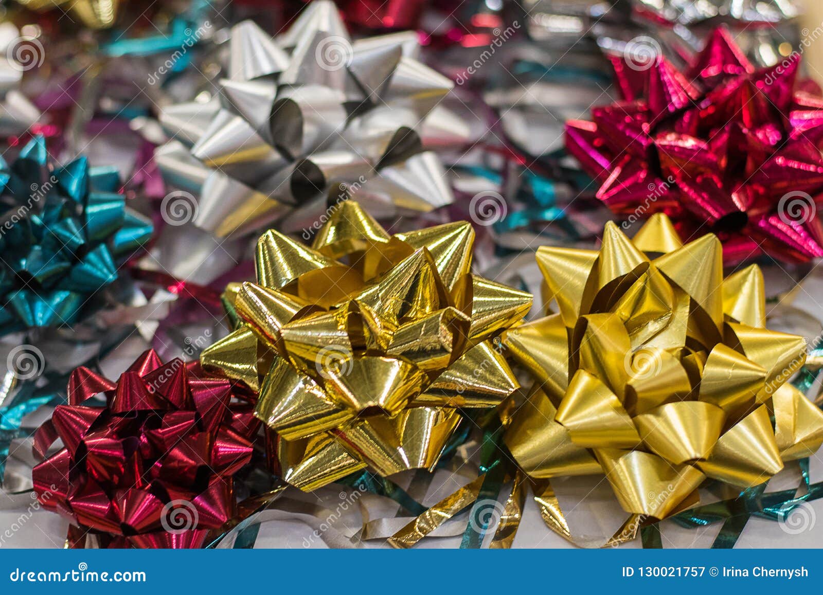Set of Holiday Bows Collection Stock Image - Image of festive, colorful ...