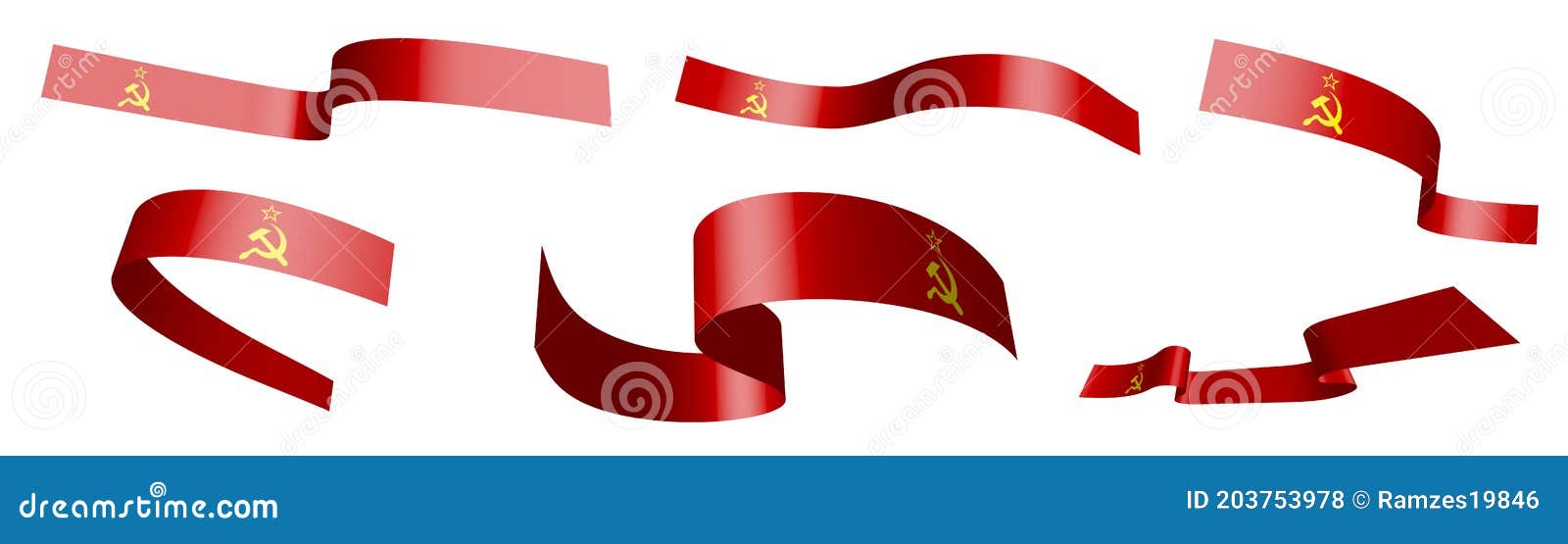 The Red Flag Of The USSR. Vector Illustration On White Background ...