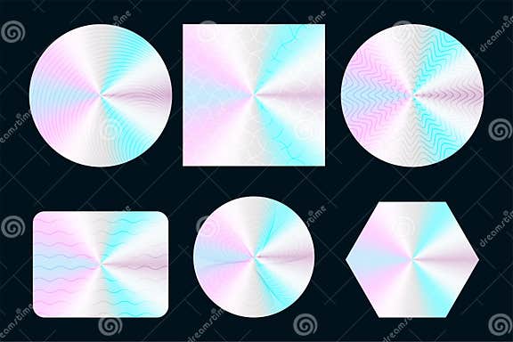 Set of Hologram Label. Geometric Shapes Vector Illustration Stock ... Set of Hologram Label. Geometric Shapes Vector Illustration Stock ...