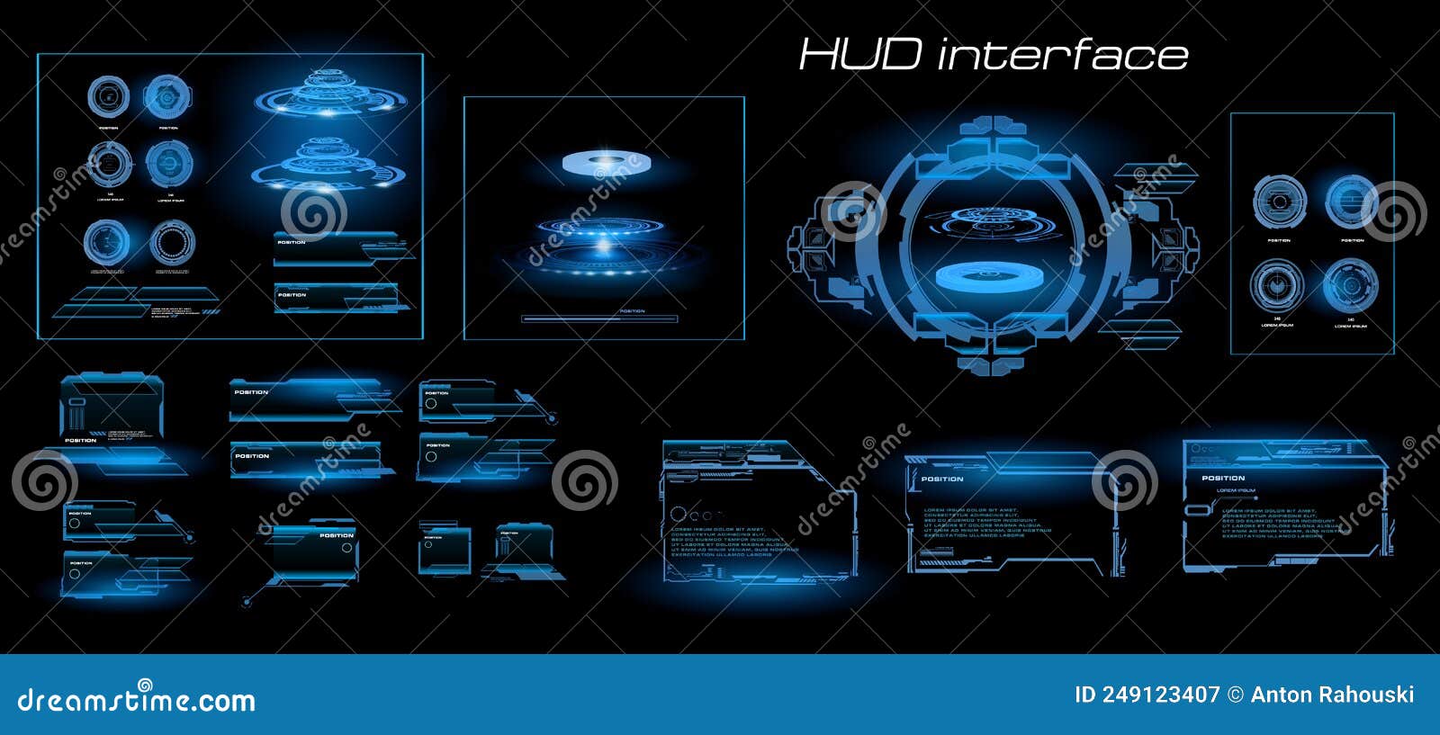 Set Holographic Frames And Portals. Digital Holographic User Interface ... Set Holographic Frames And Portals. Digital Holographic User Interface ...