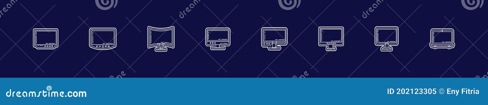 Set of Home Electronic Screen Design Template with Various Models ...