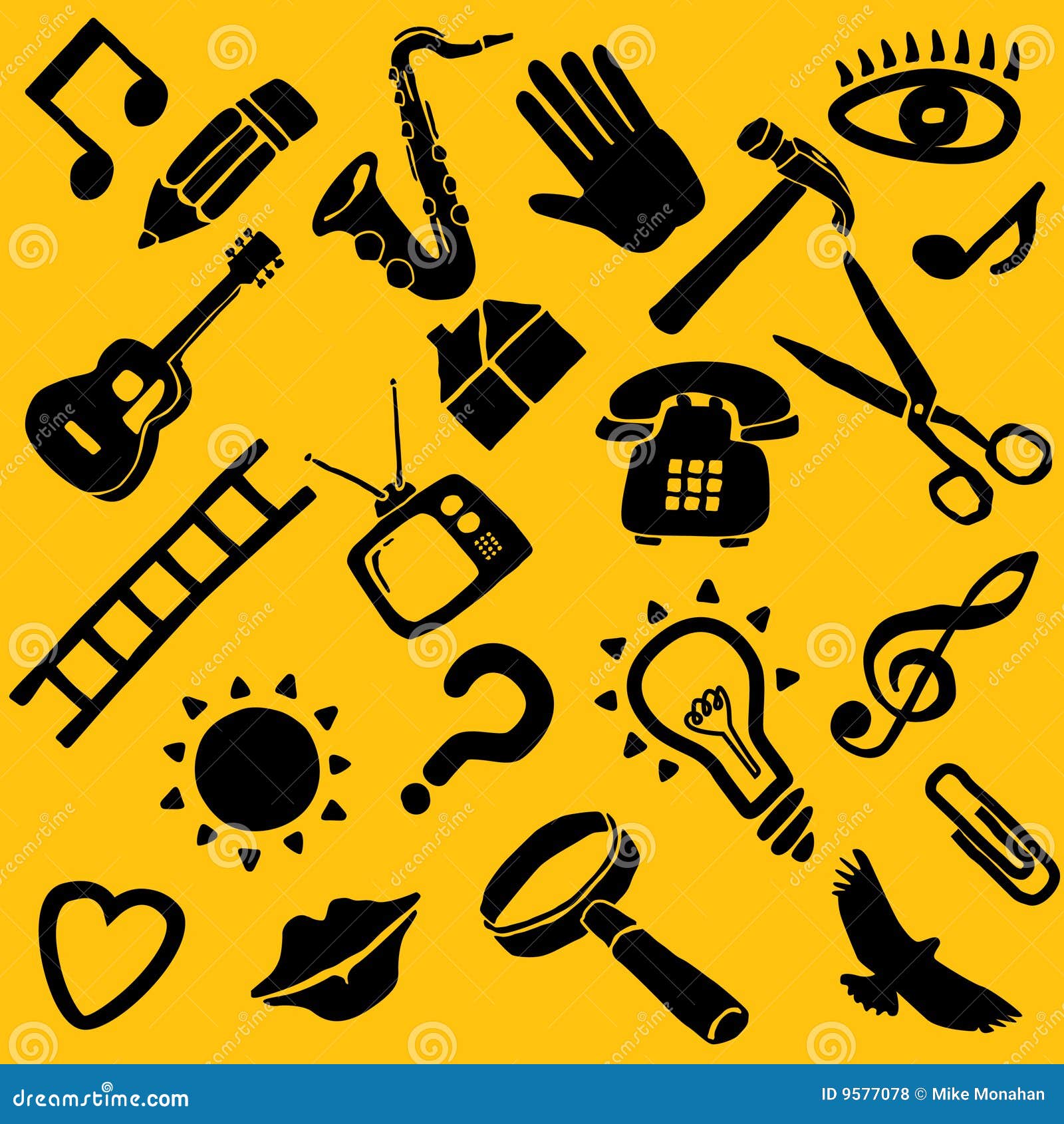 Set of Home Related Objects Stock Vector - Illustration of graphical ...