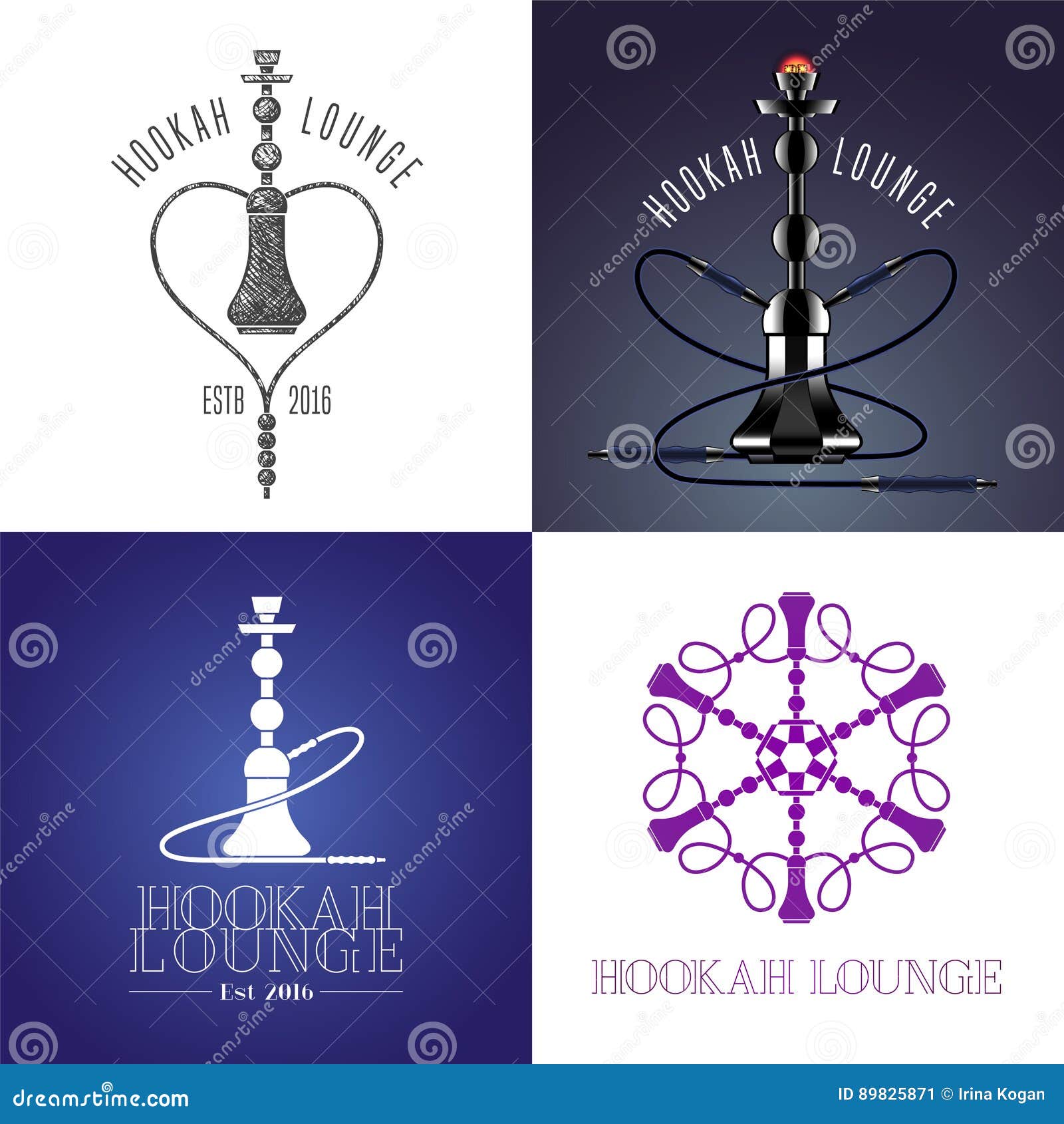 Hookah Lounge Banner. Vector | CartoonDealer.com #78609069