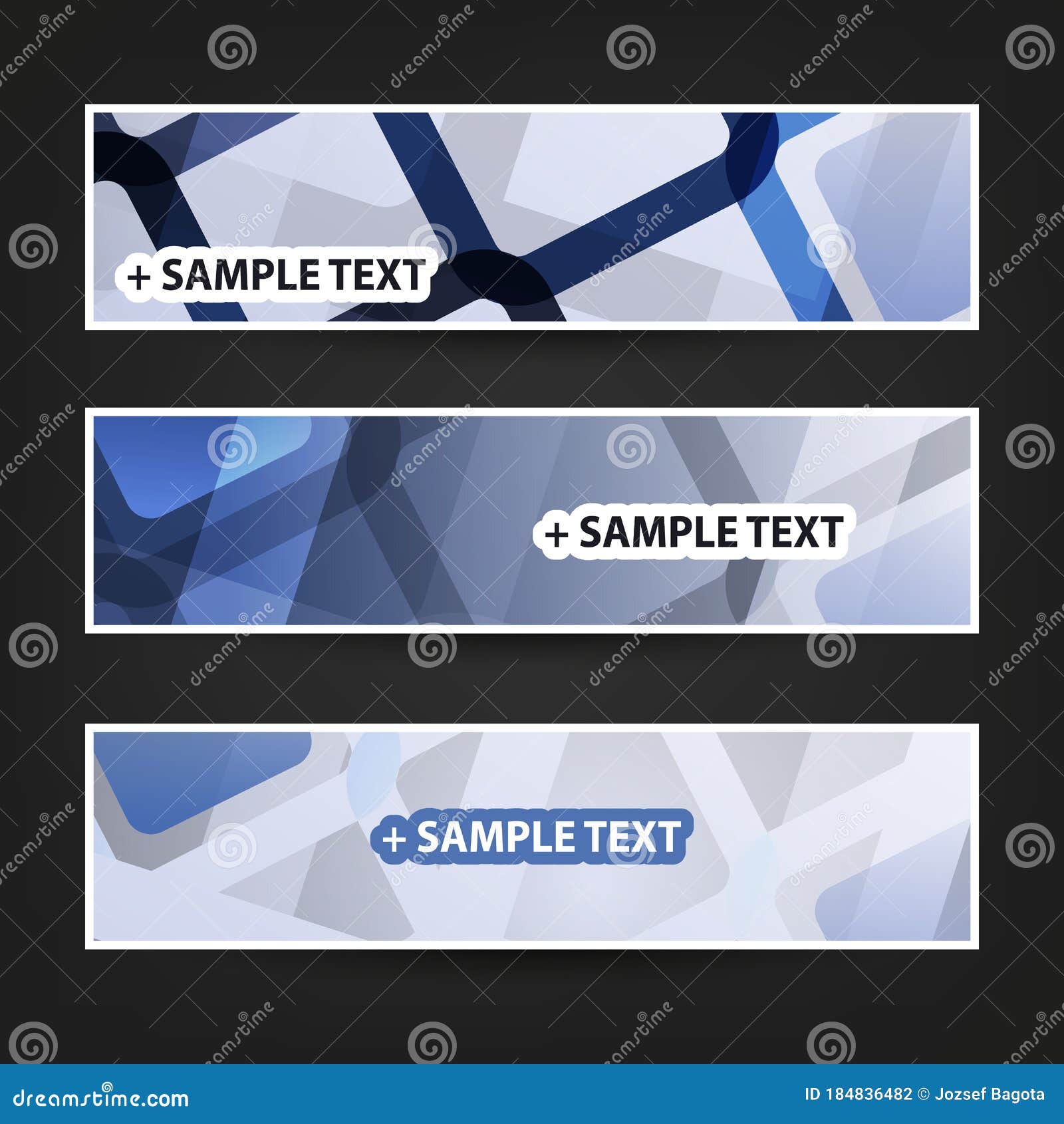 Set of Horizontal Banner Background Designs, Ad Templates - Colors ...