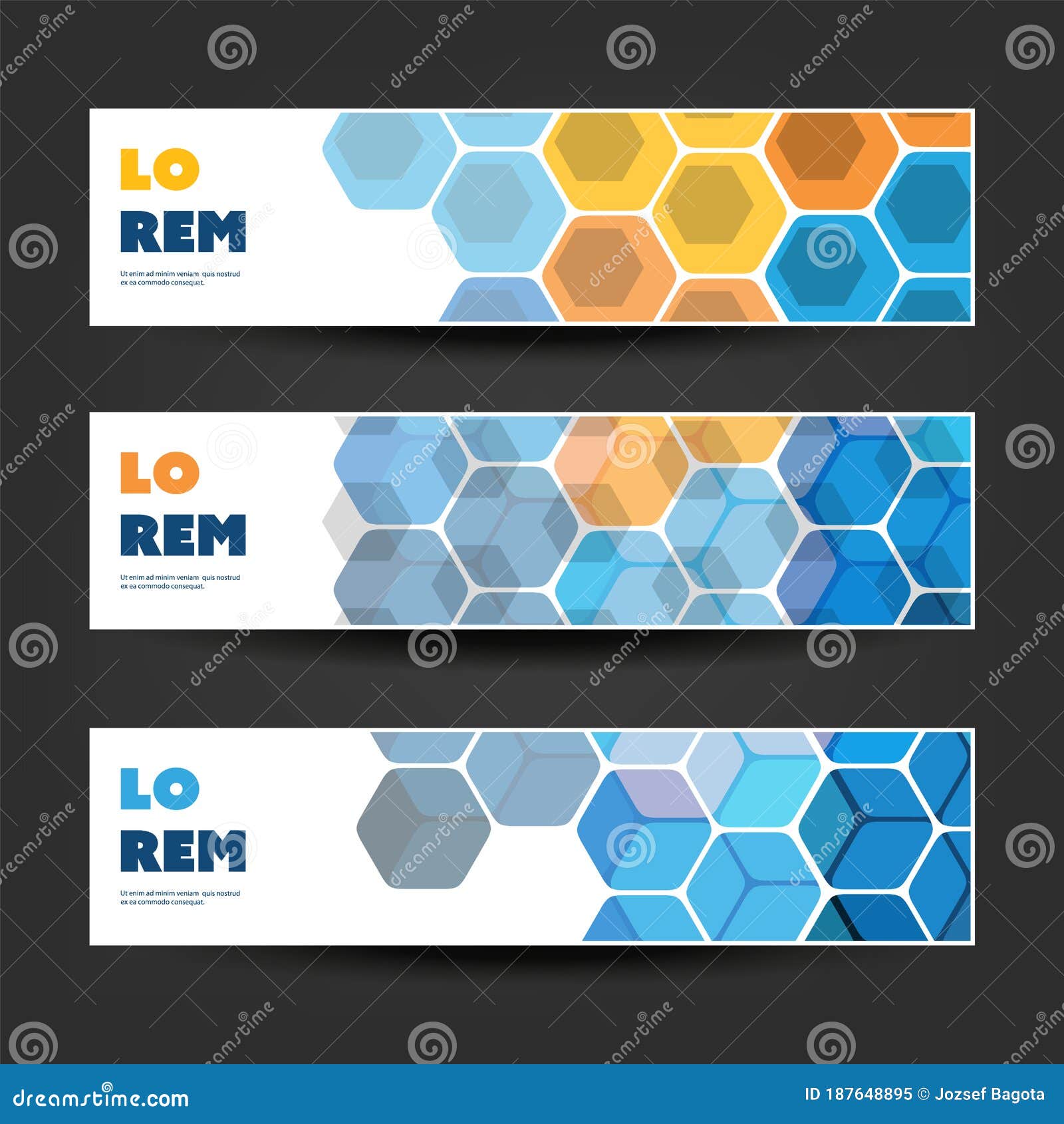 Set of Horizontal Banner or Header Designs for Business Announcement or ...
