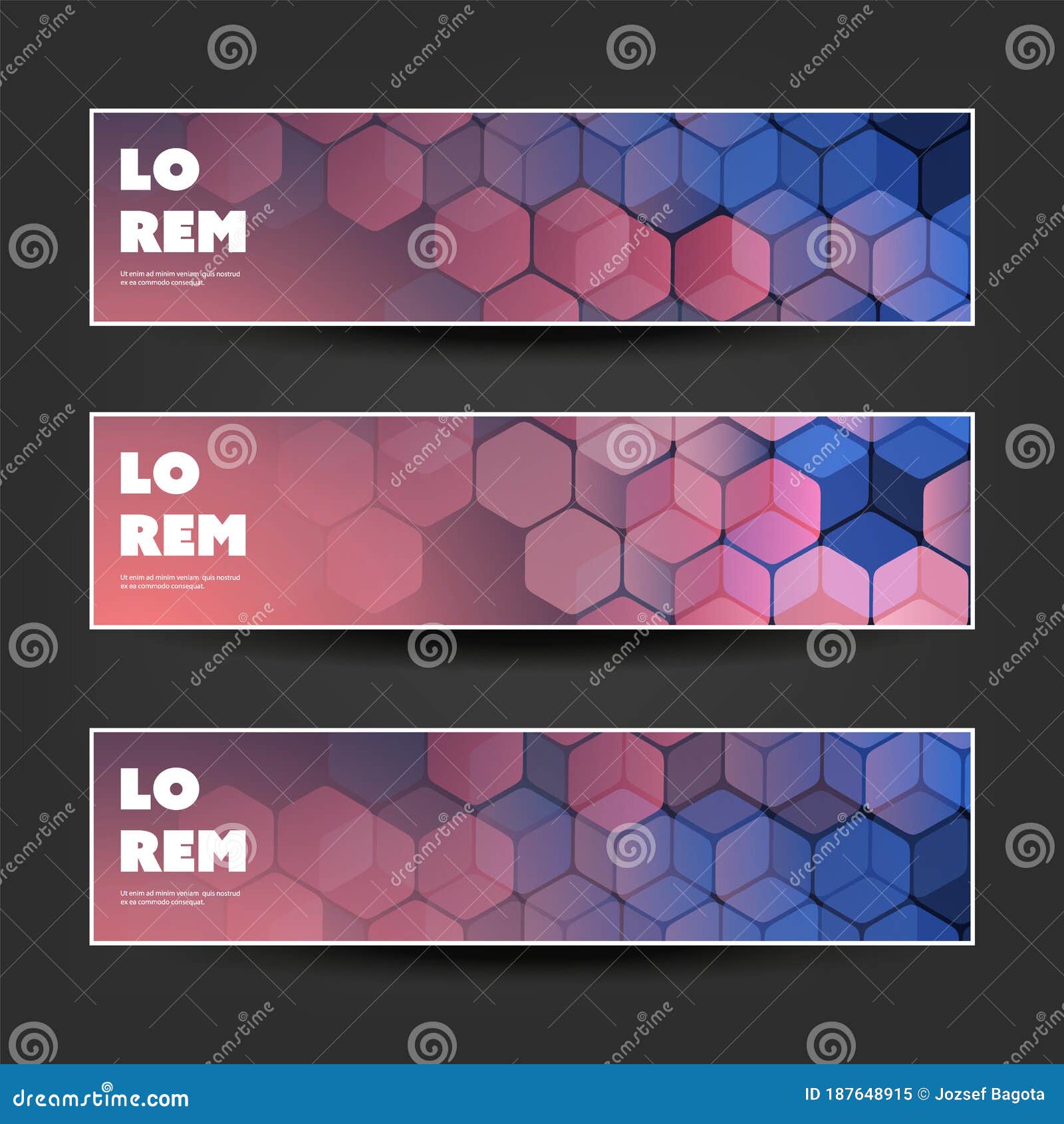 Set of Horizontal Banner or Header Designs for Business Announcement or ...