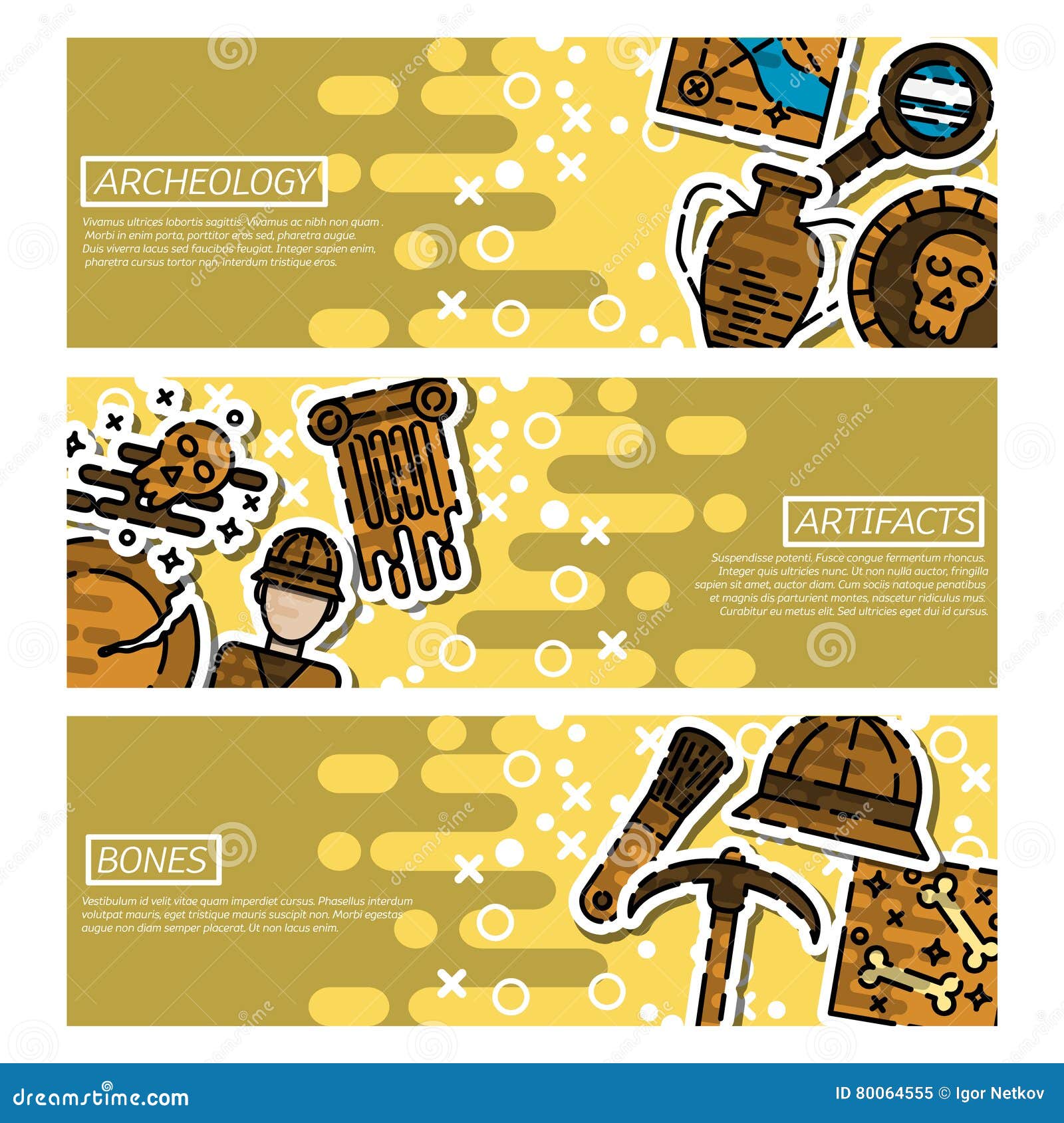Archeology History, Archaeologist Explorer Character. Pepople Graphic ...