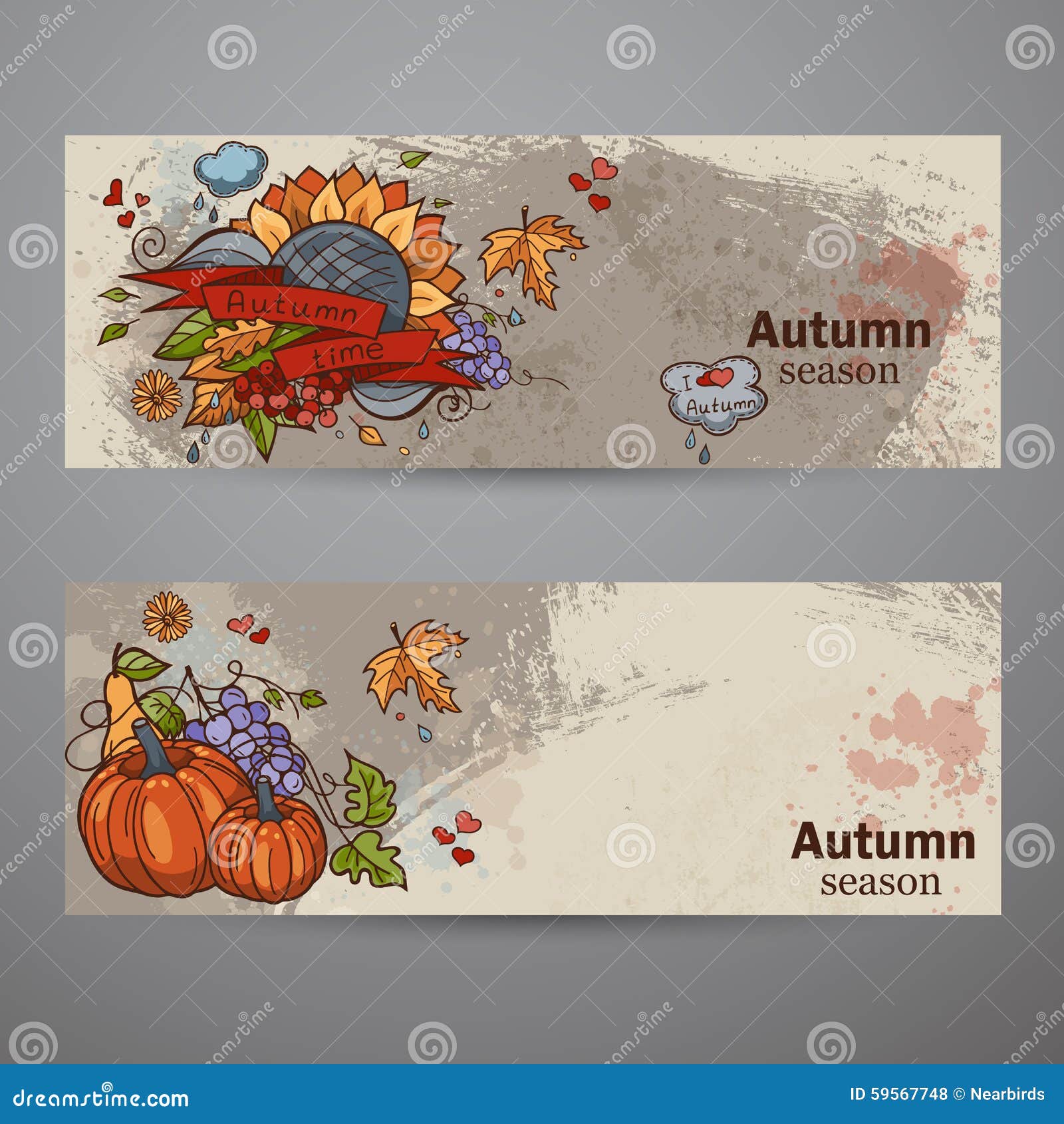 Autumn Doodle Set Vector Illustration | CartoonDealer.com #196196990