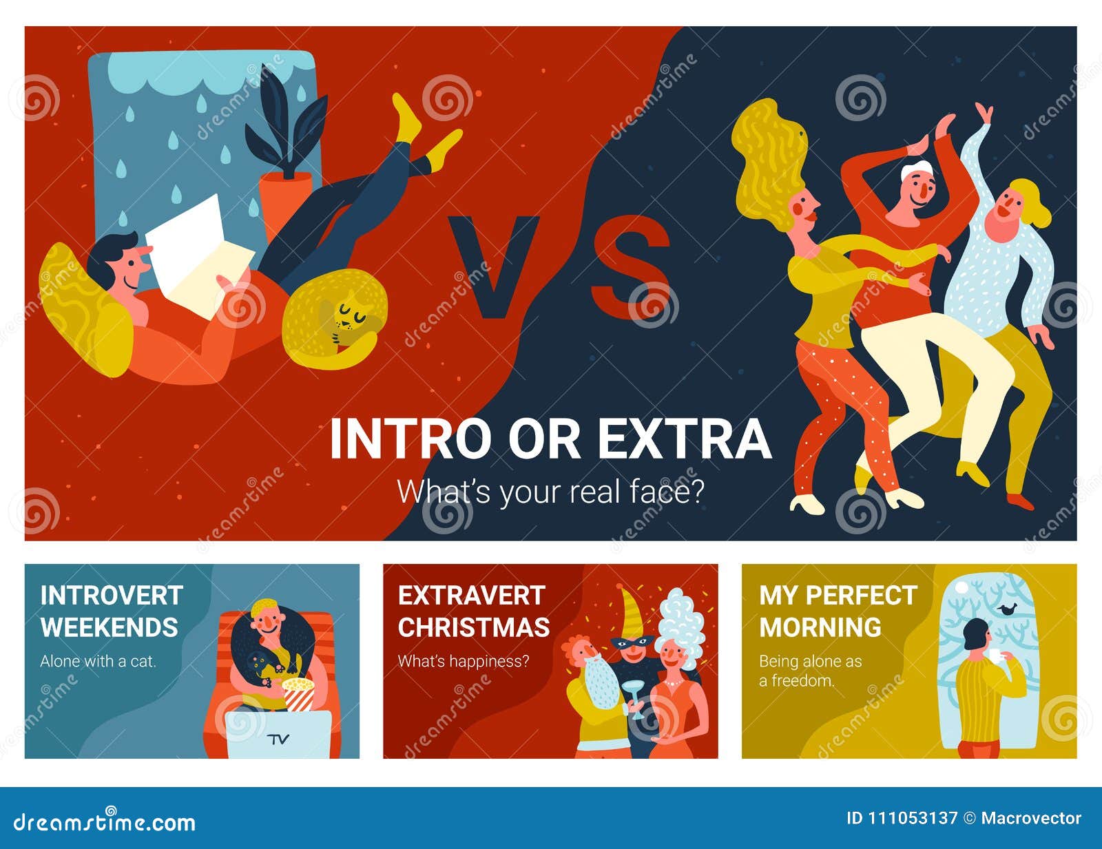 Introvert And Extravert Talking At The Party, Introvert Want To Go Home ...