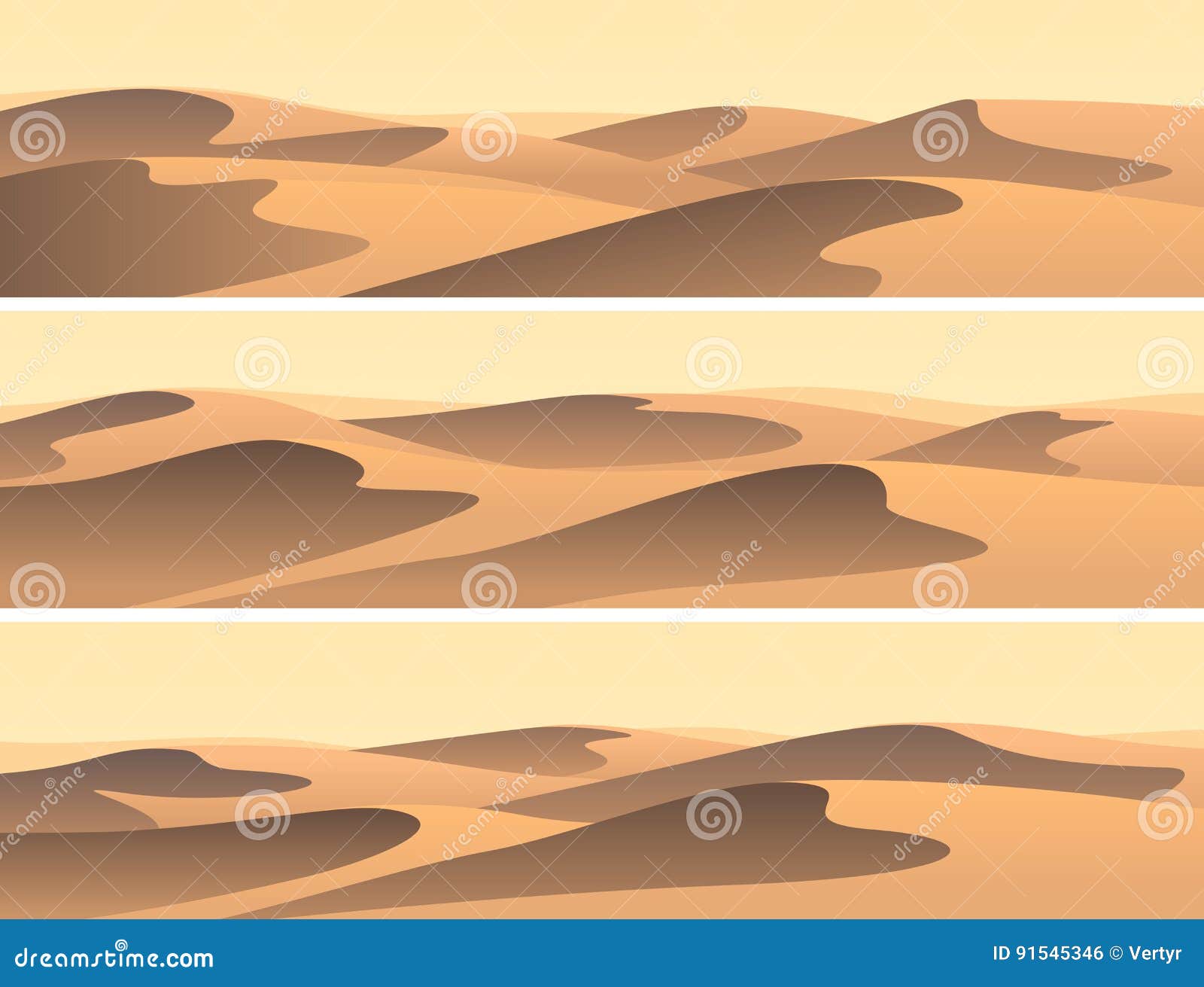 Sandy Desert Landscape Cartoon Vector | CartoonDealer.com #42451395