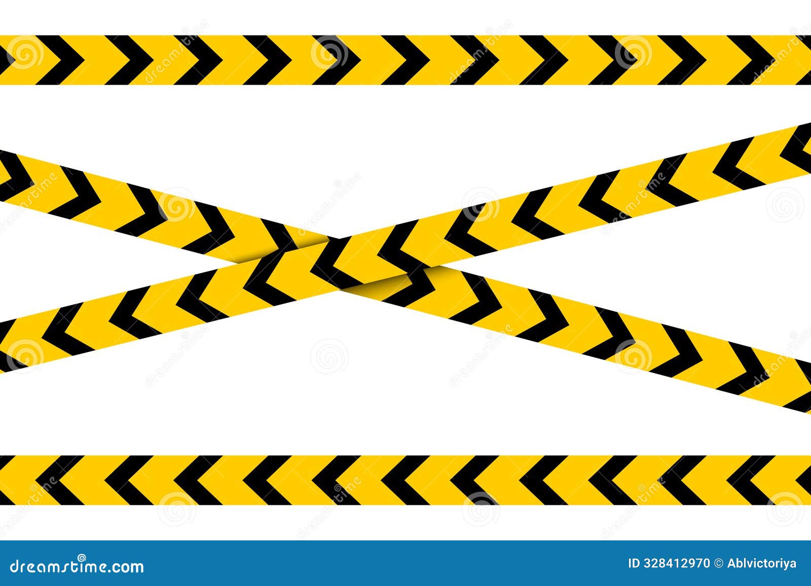 Set of Horizontal and Crossed Caution Tapes with Black and Orange ...