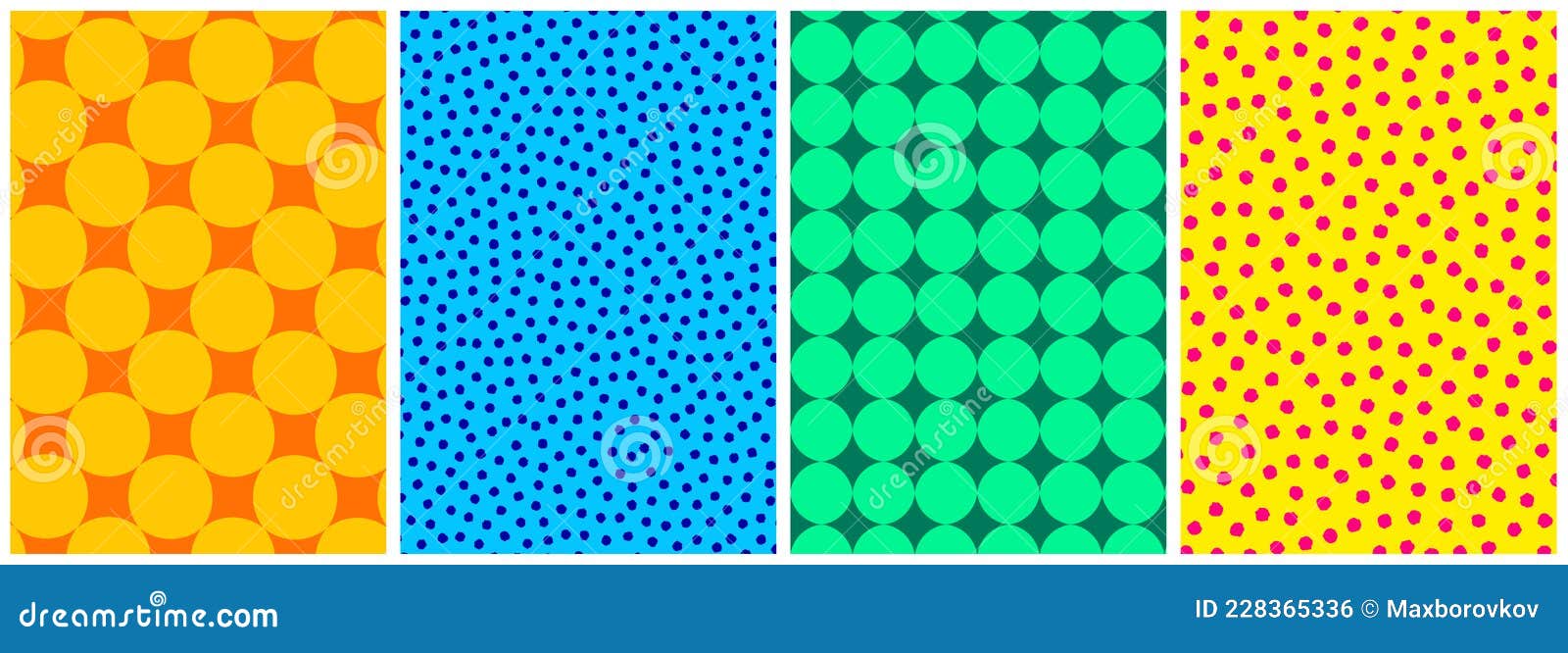 Set of Horizontal Different Colorful Patterns Stock Vector ...