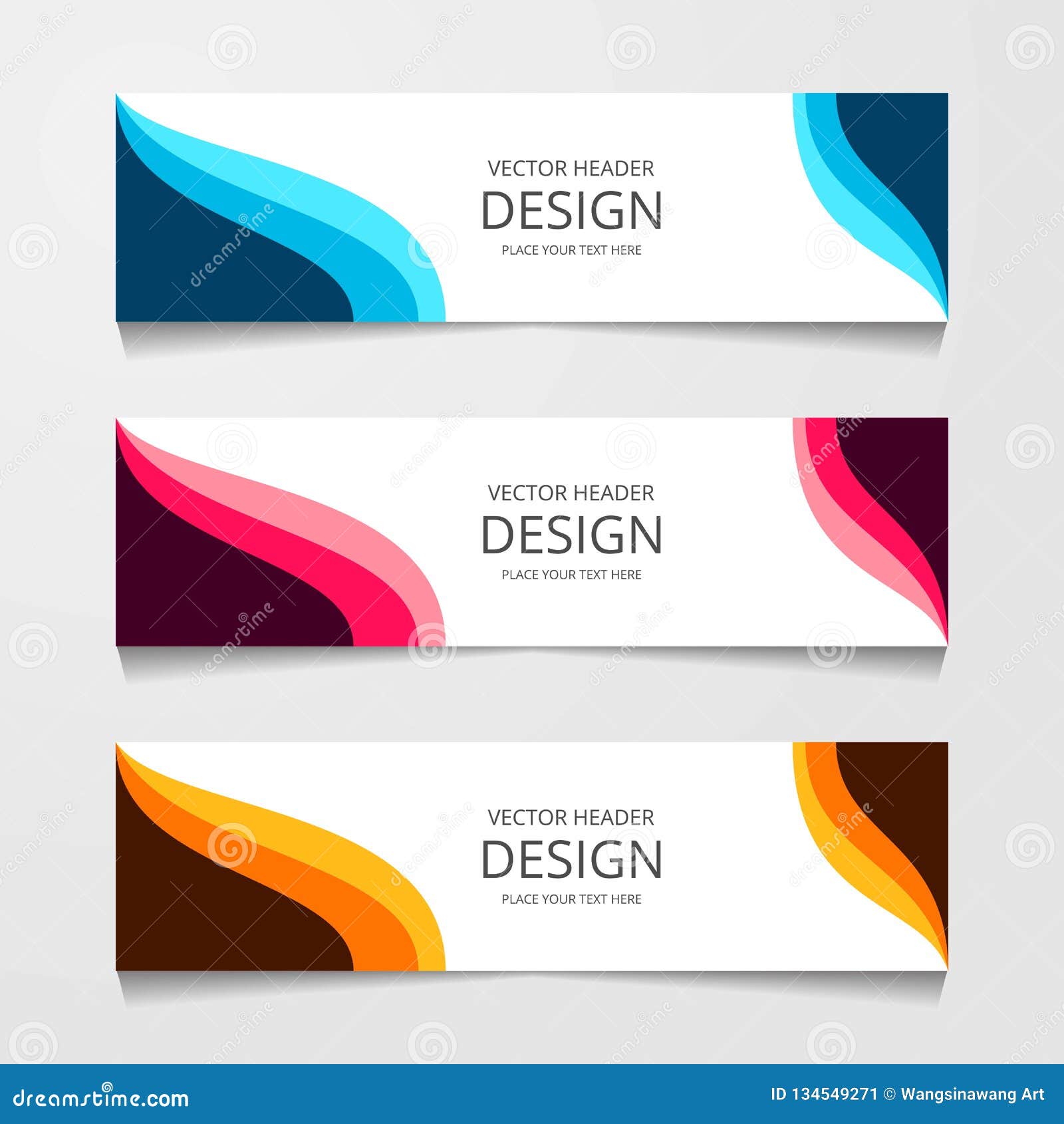 Set Horizontal Web Banner, with Three Different Color, Corporate ... Set Horizontal Web Banner, with Three Different Color, Corporate ...