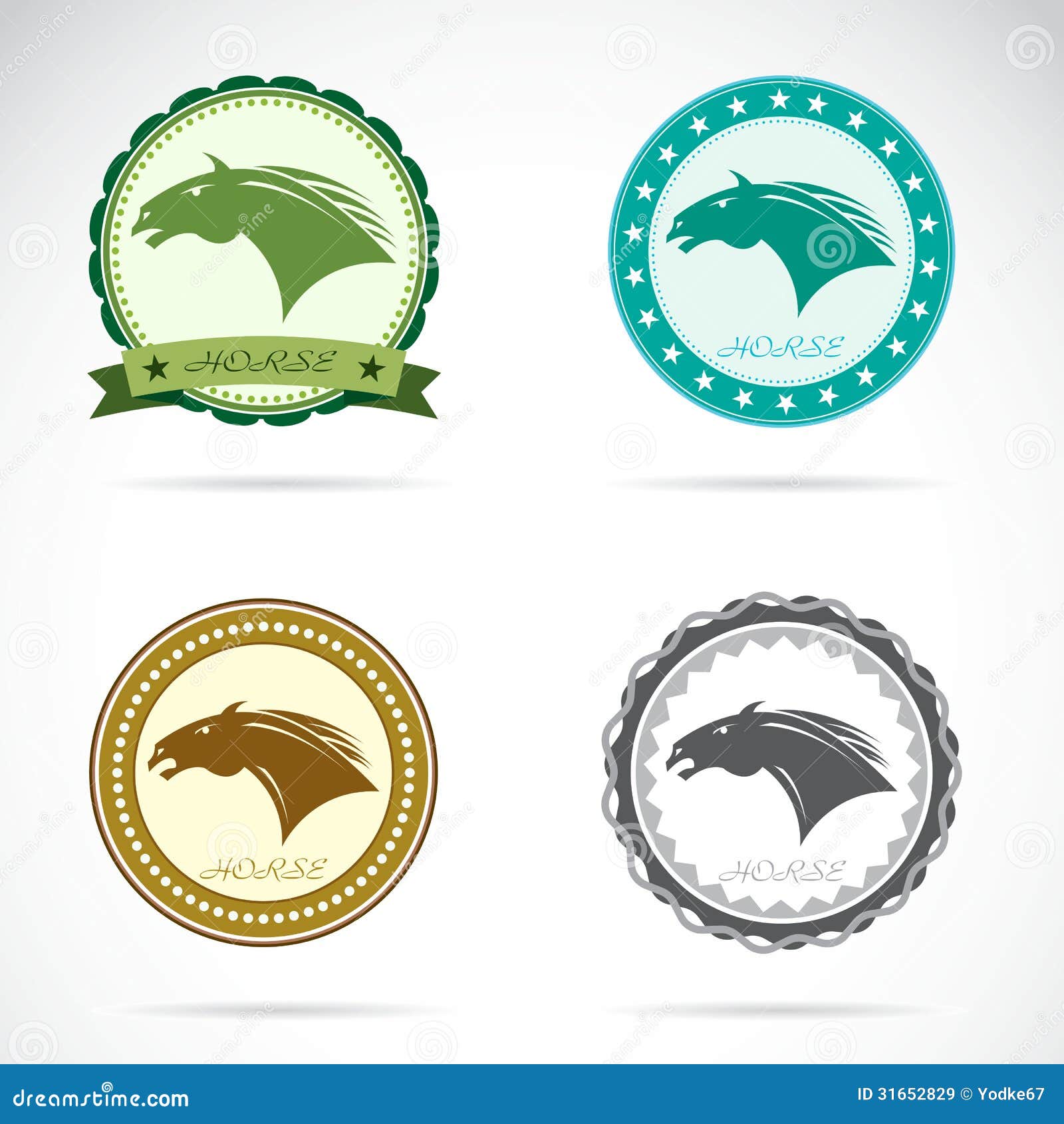 Horse Label Logo Design Template. Design Elements For Logo, Label ...