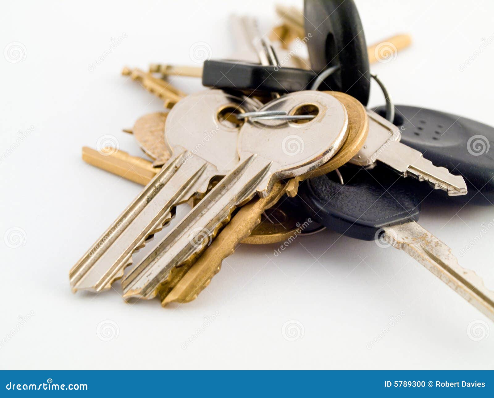 Set of House and Car Keys on White Background Stock Photo - Image of ...