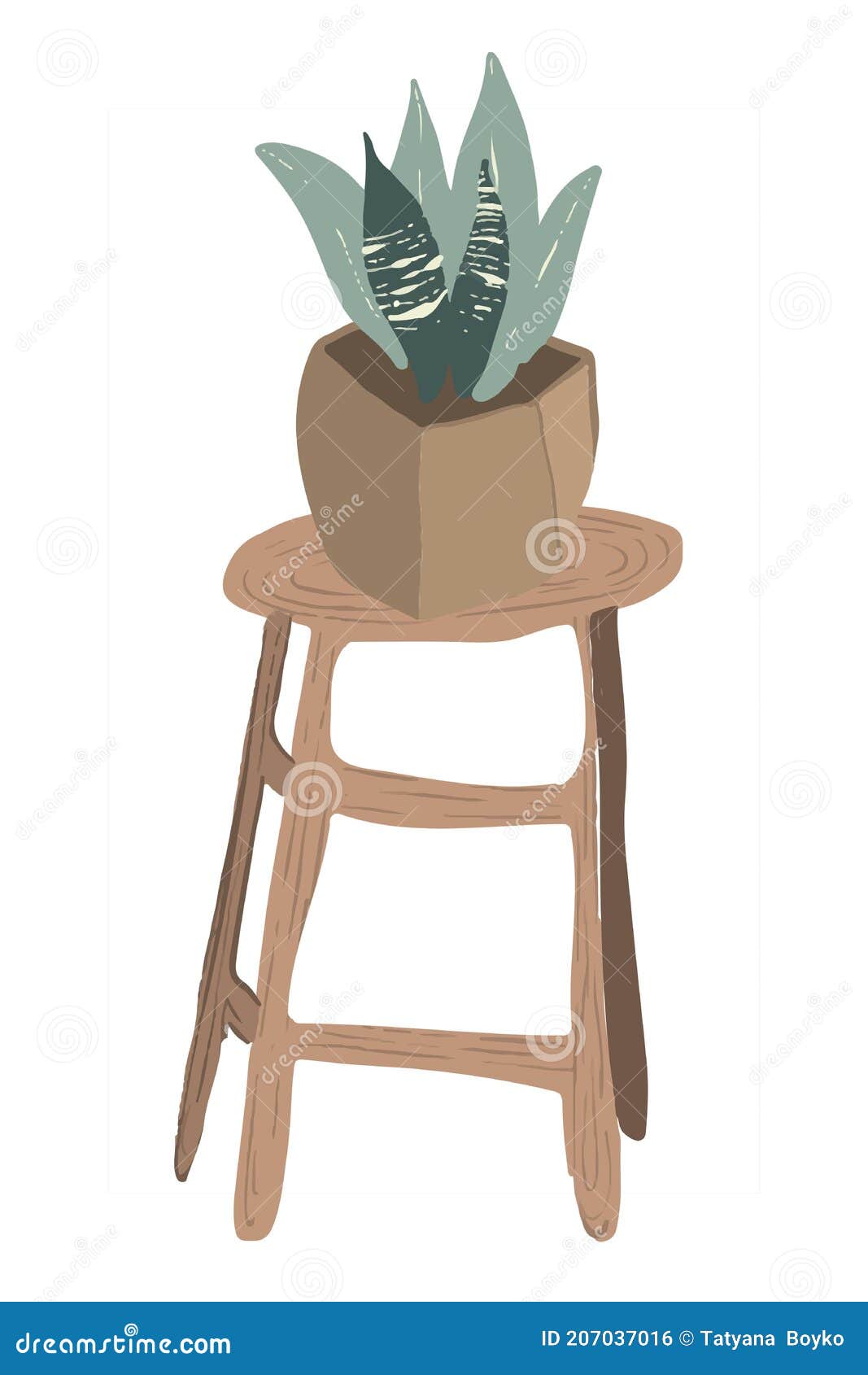 Set of House Indoor Plant Cartoon Doodle Seamless Stock Illustration ...