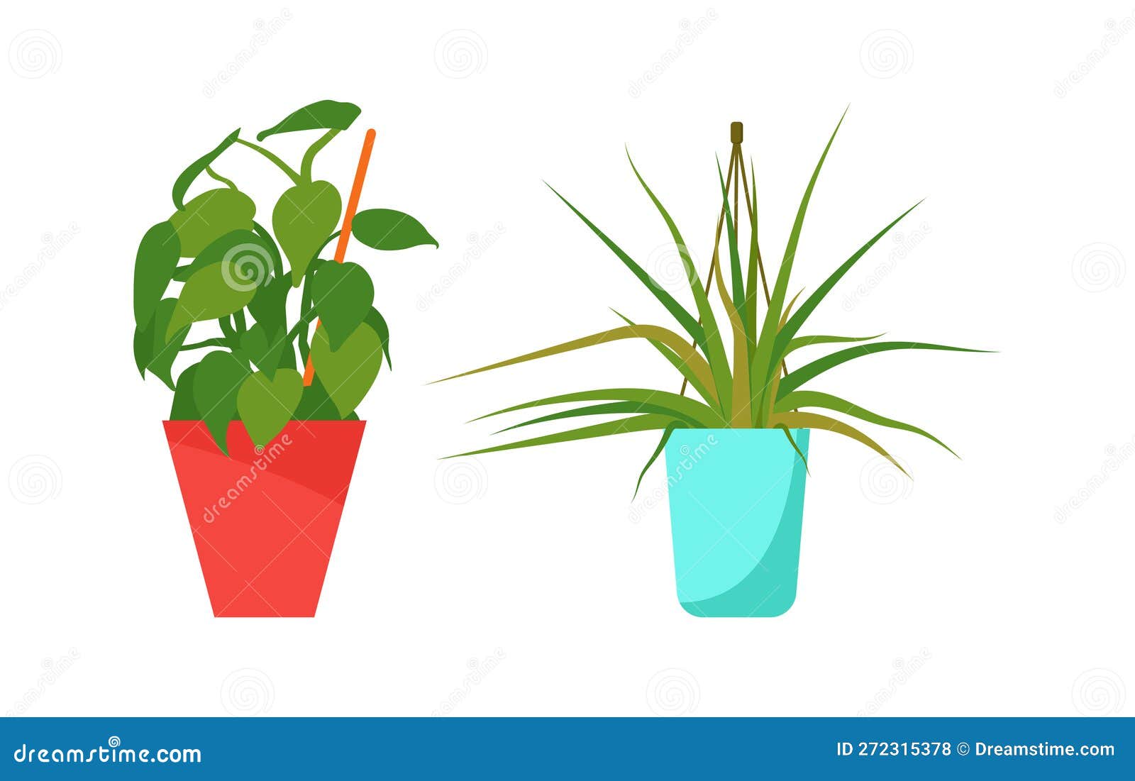 Set of House Plants. Interior Scandinavian Design. Design Element Stock ...