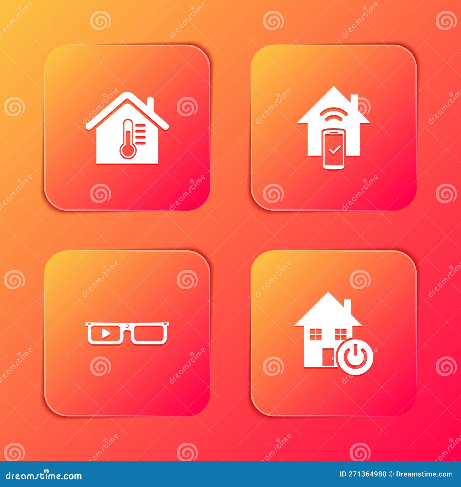 Set House Temperature, Smart Home Remote Control System, Glasses and ...