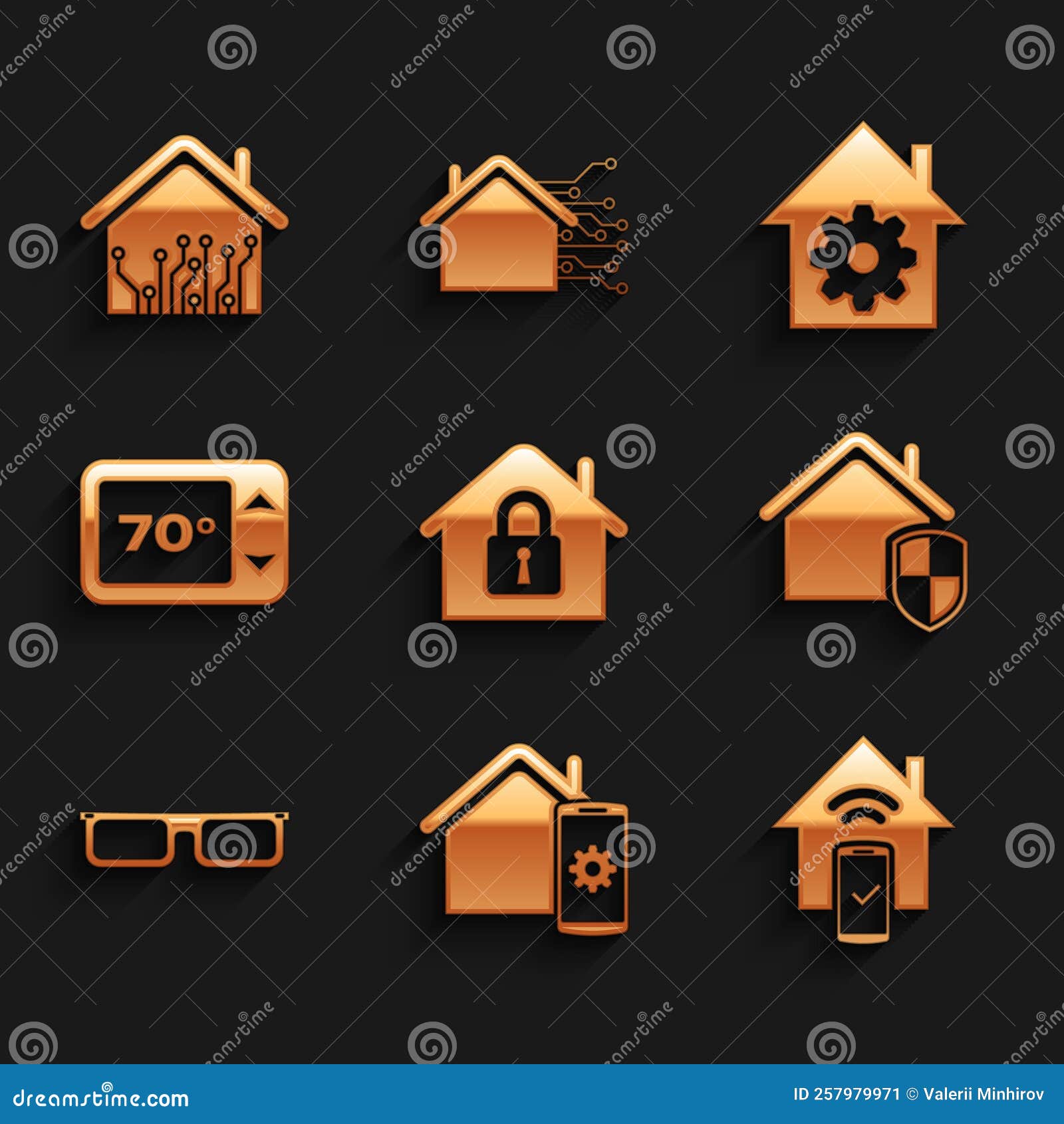 Set House Under Protection, Smart Home Remote Control System, Glasses ...