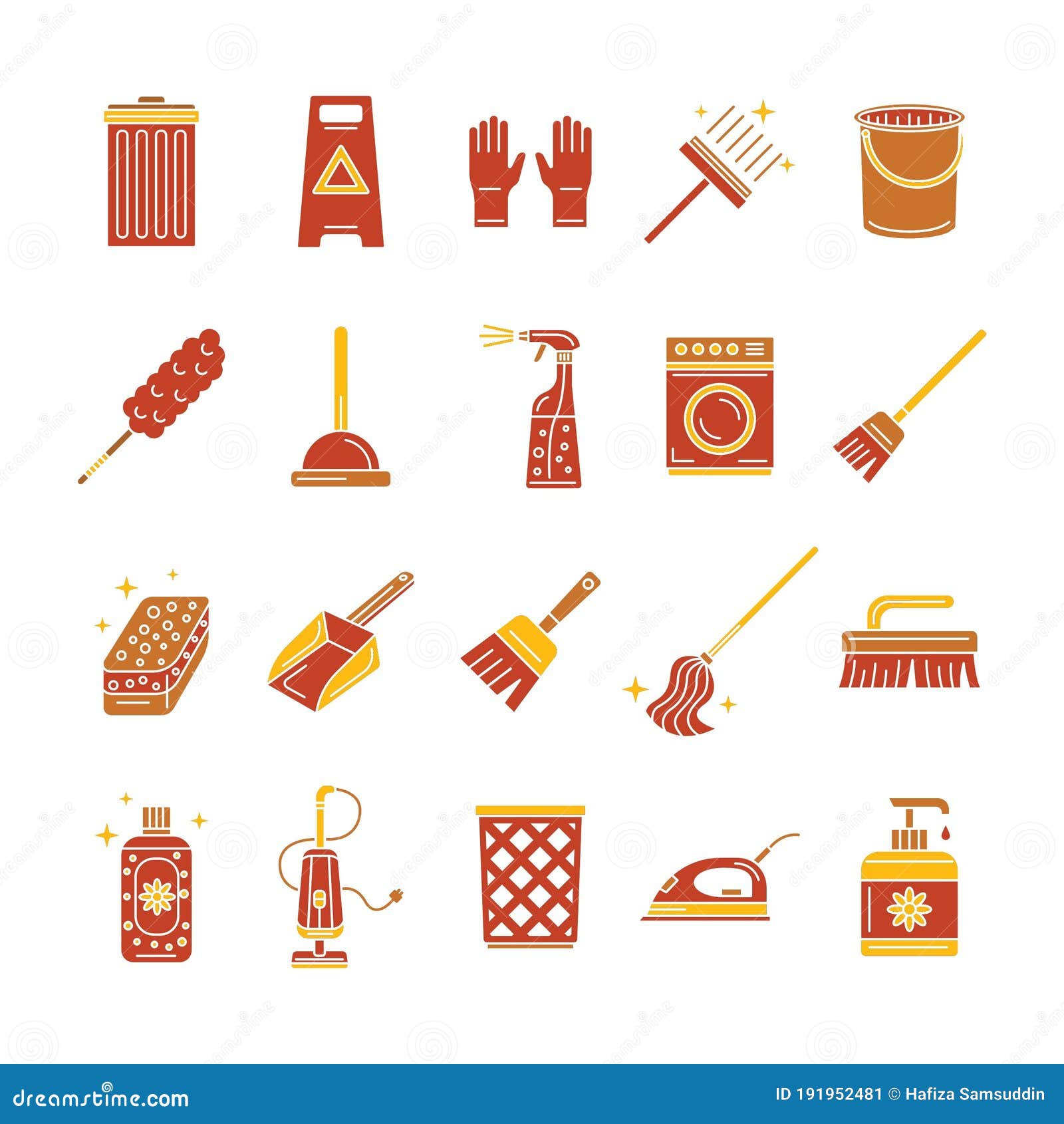 Set of Household Items. Vector Illustration Decorative Design Stock ...