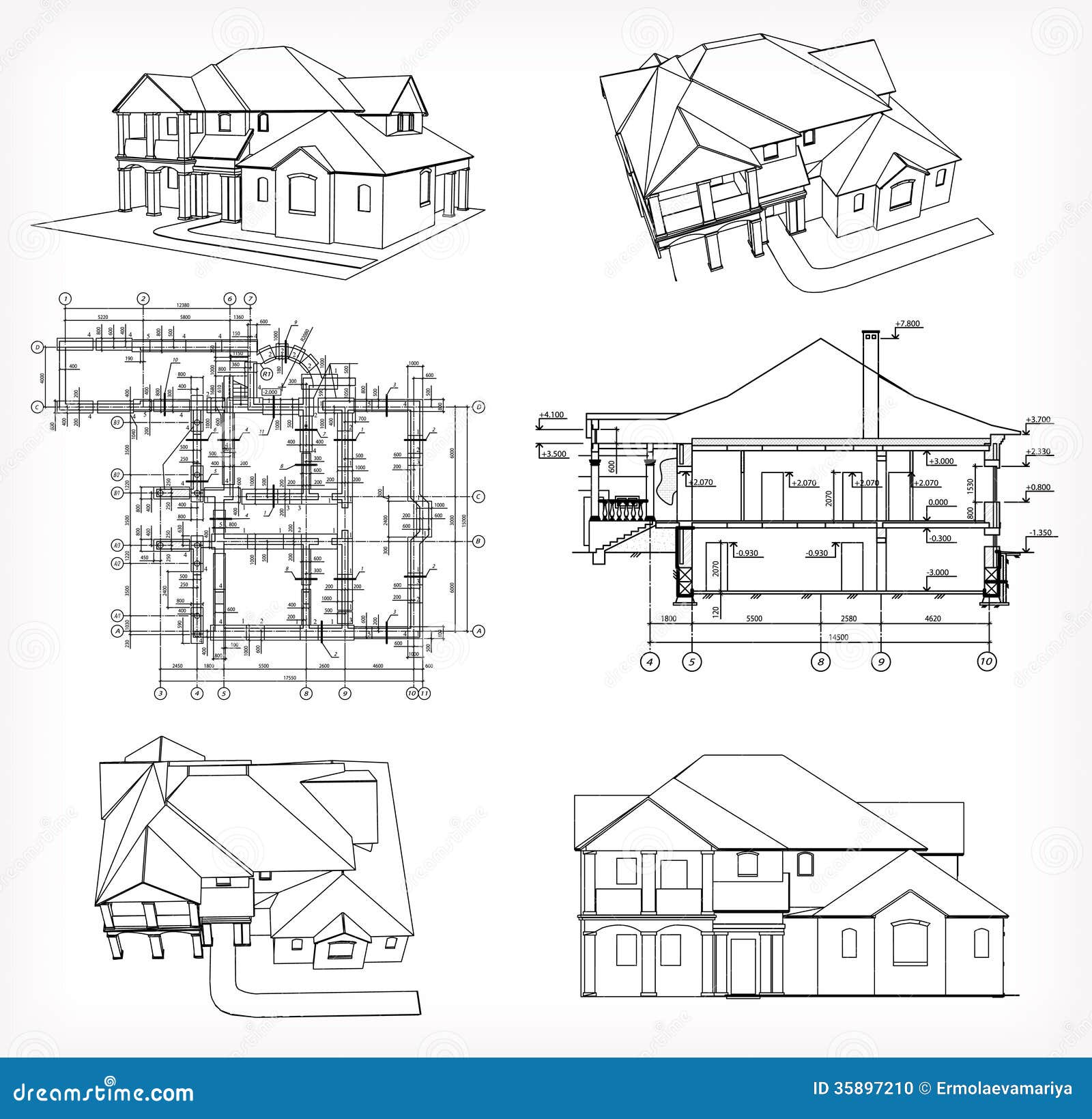 Drafting Blueprint Exterior