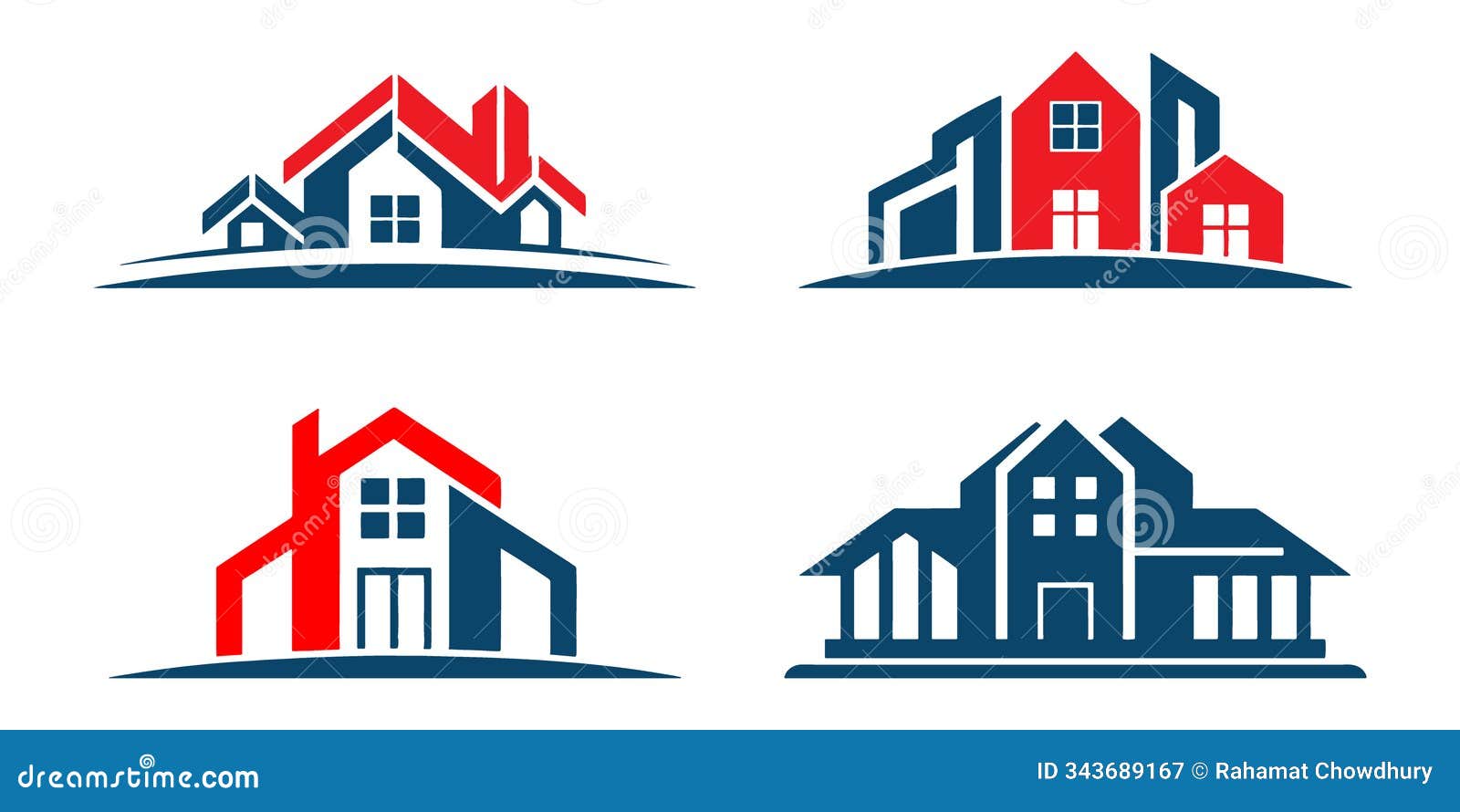 Set of Housing Business Logos Stock Vector - Illustration of icon ...