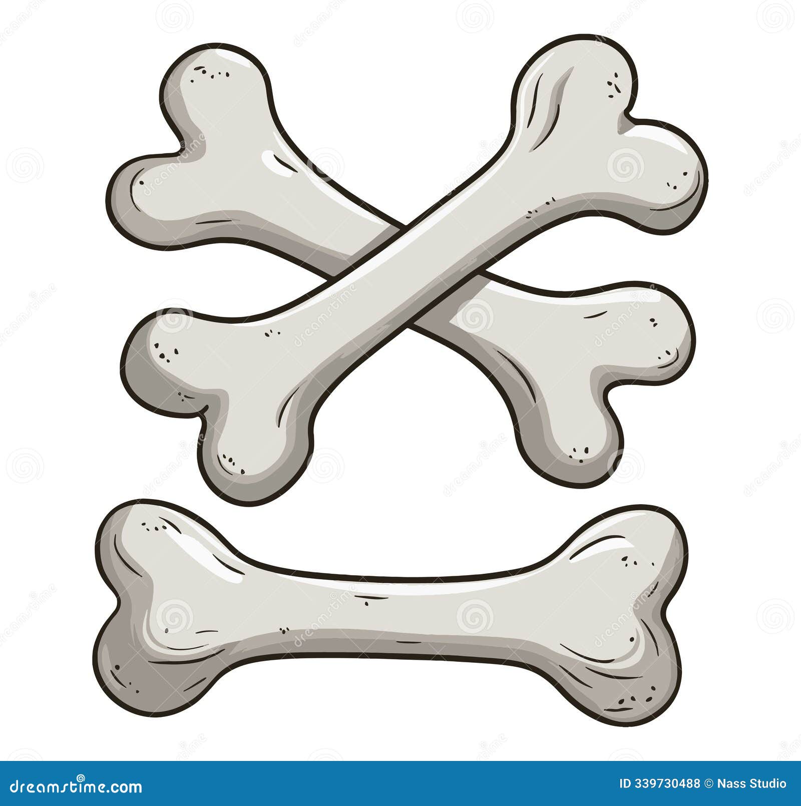 Set of Human Bone Skeleton Elements. Includes Crossed Bones for Jolly ...