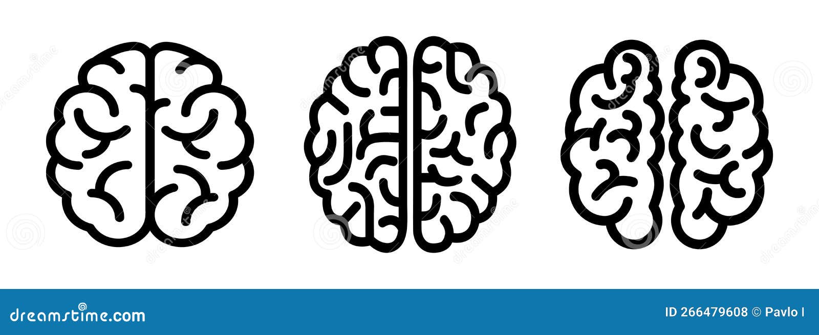 Set Human Brain Icon, Mind Collection, Creative Sign – Vector Stock ...