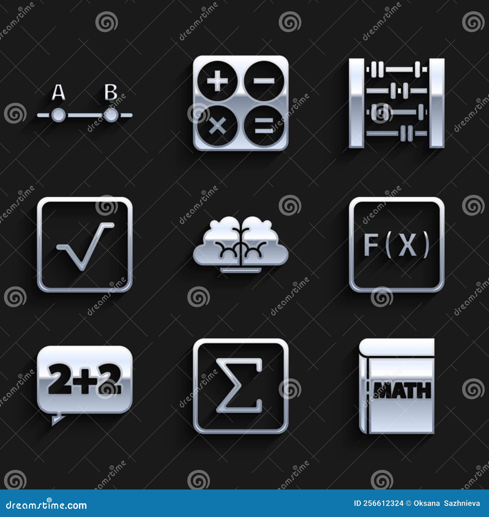 Set Human Brain, Sigma Symbol, Book with Word Mathematics, Function ... Set Human Brain, Sigma Symbol, Book with Word Mathematics, Function ...