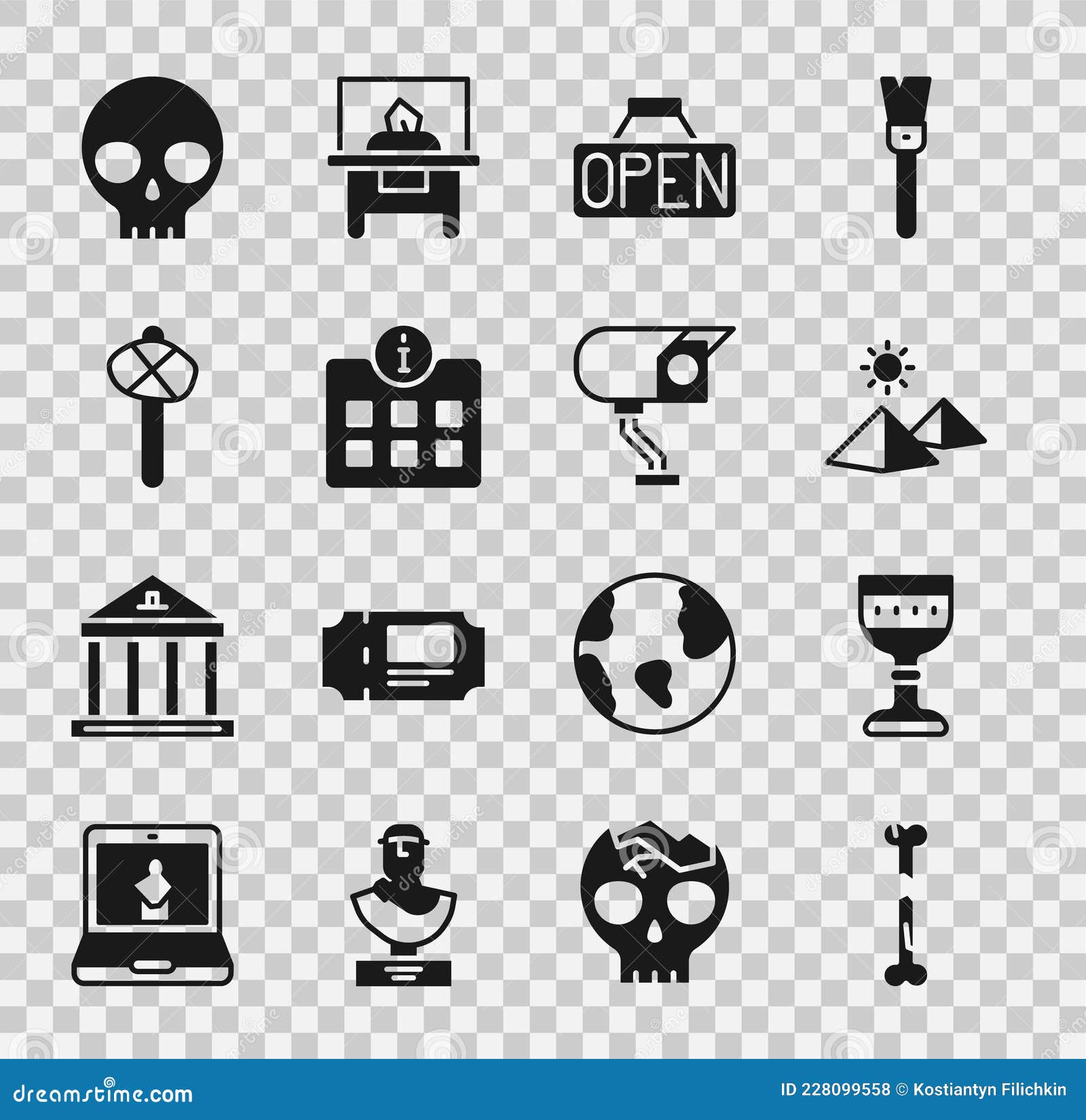 Set Human Broken Bone, Medieval Goblet, Egypt Pyramids, Hanging Sign ...