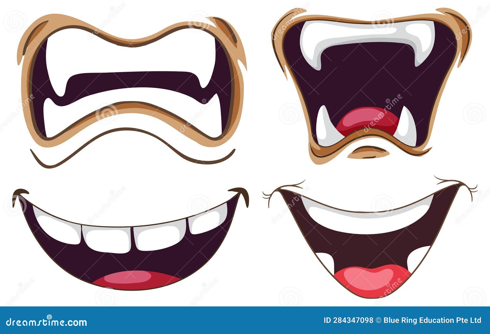 Set of human mouth stock vector. Illustration of people - 284347098