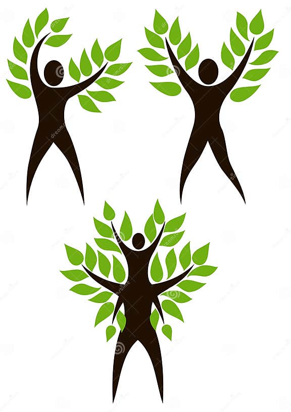 Set of human tree stock vector. Illustration of isolated - 13300775