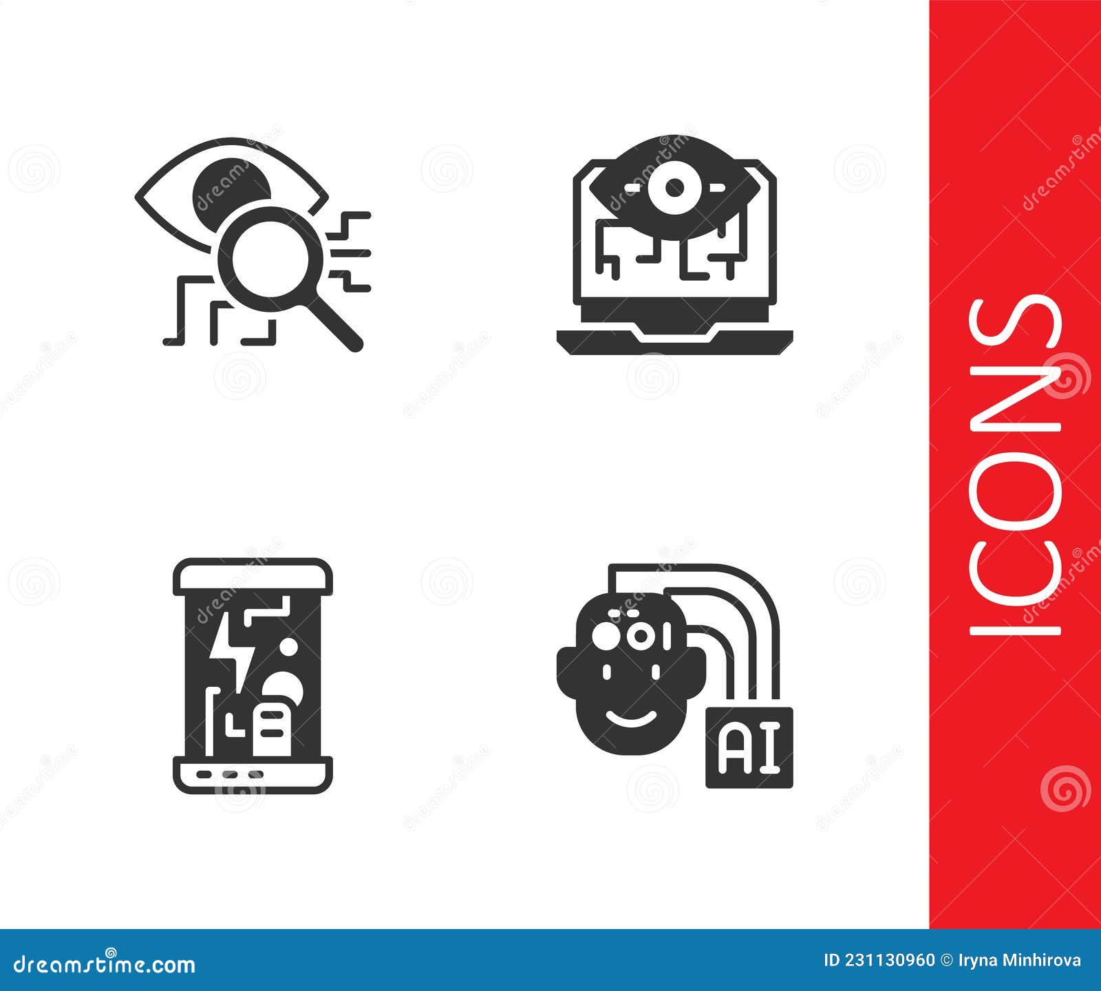 Set Humanoid Robot, Eye Scan, Cryogenic Capsules and Computer Vision ...