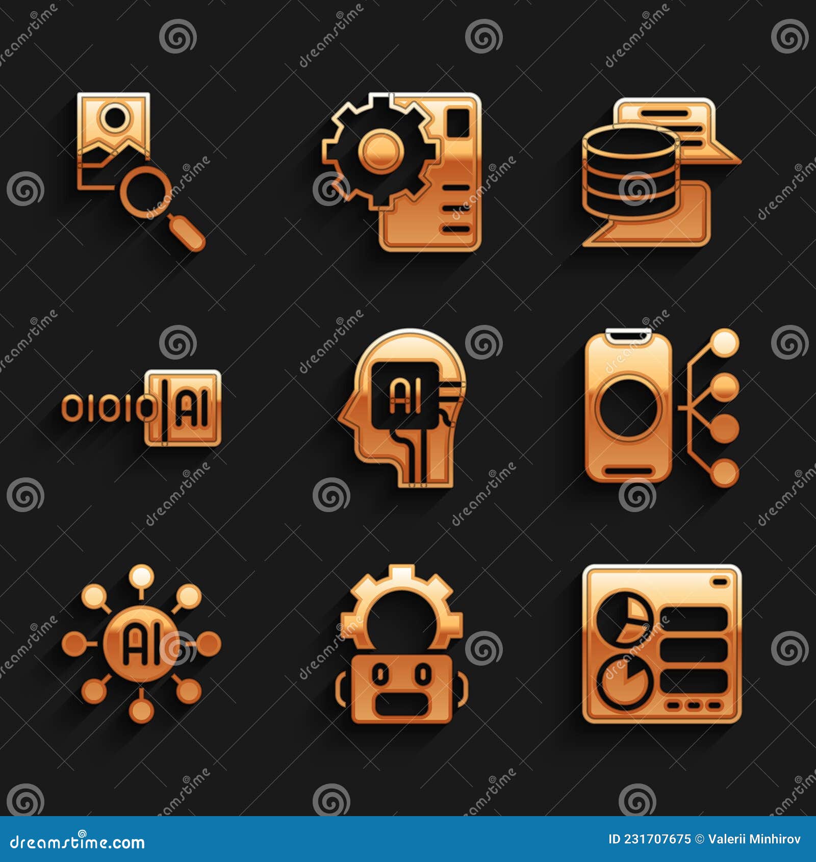 Set Humanoid Robot, Robot Setting, Computer Api Interface, Neural Network, Binary Code, Server ...